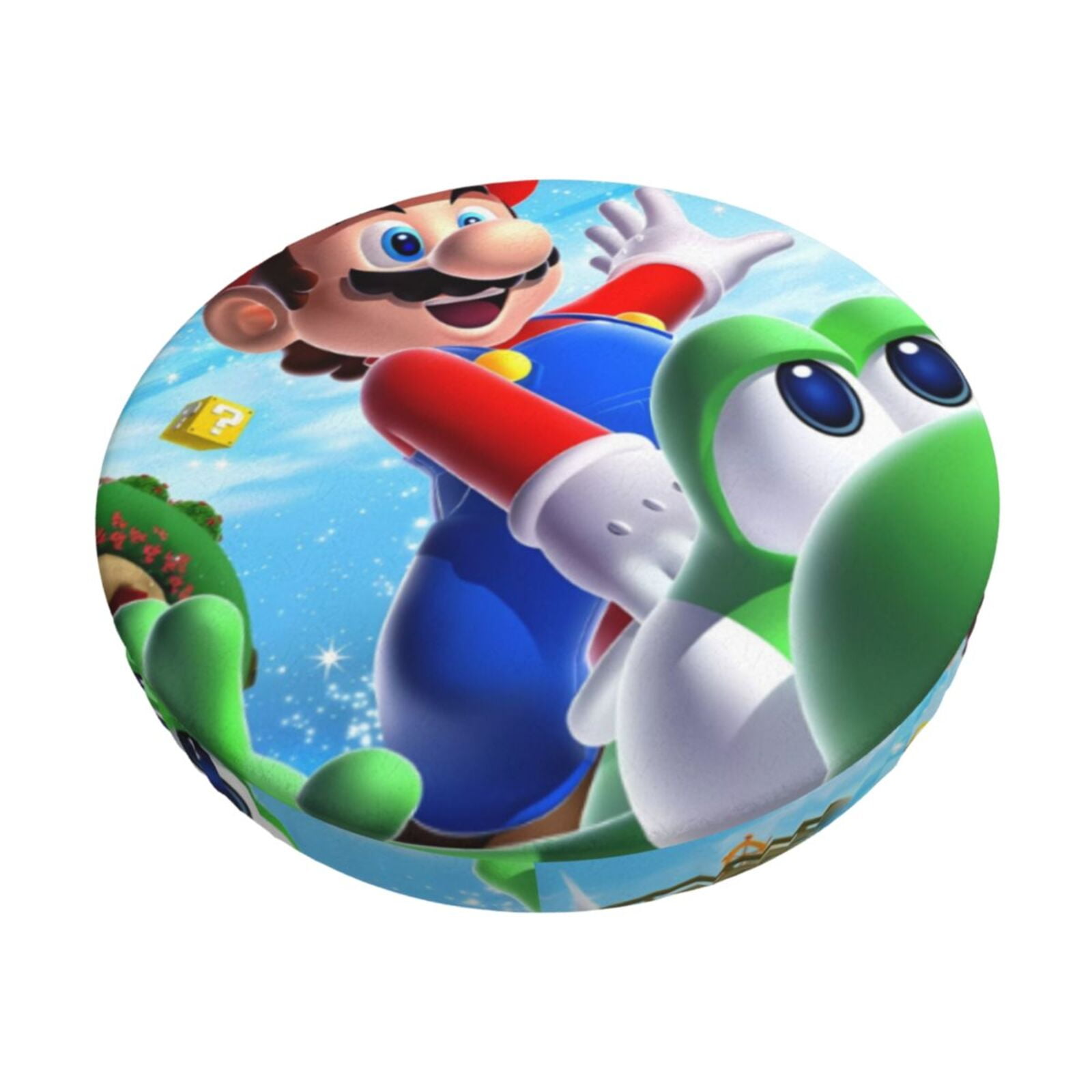 Saiise Mario Print Round Bar Stool Covers,Washable Elastic Stool ...