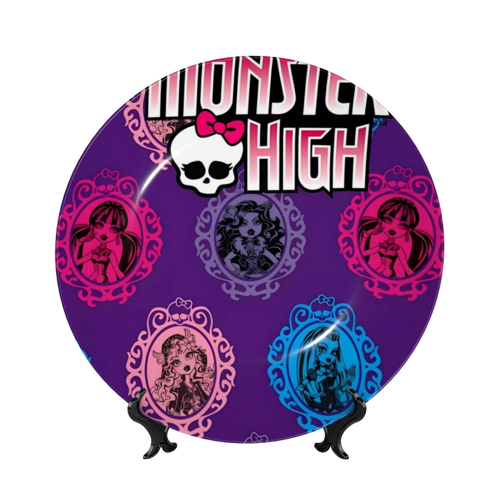 Saiise Monster High Print Bone China Decorative Plate Ceramic ...