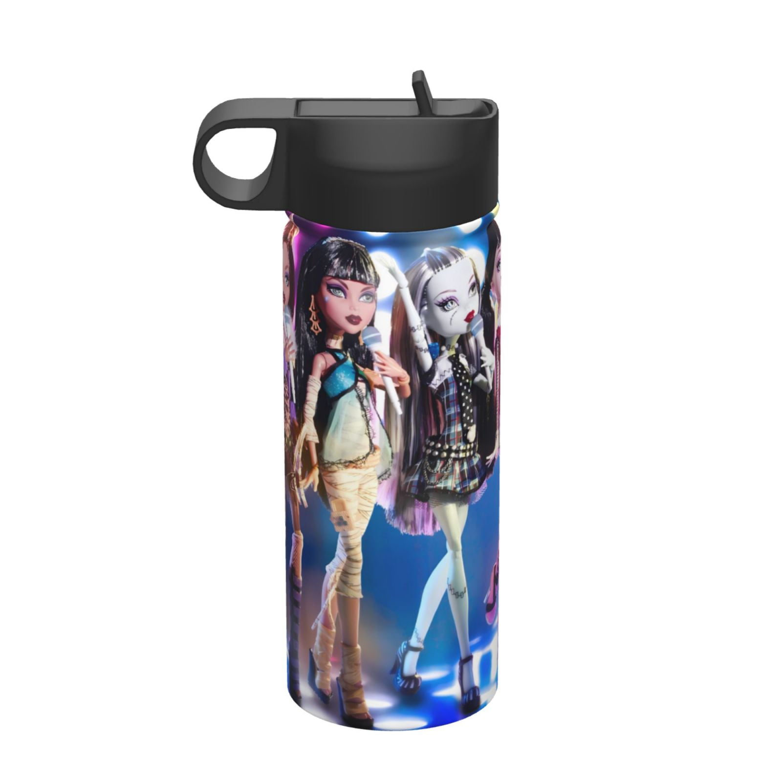 Saiise Monster High Print Insulated Water Bottle with Straw,Sports ...