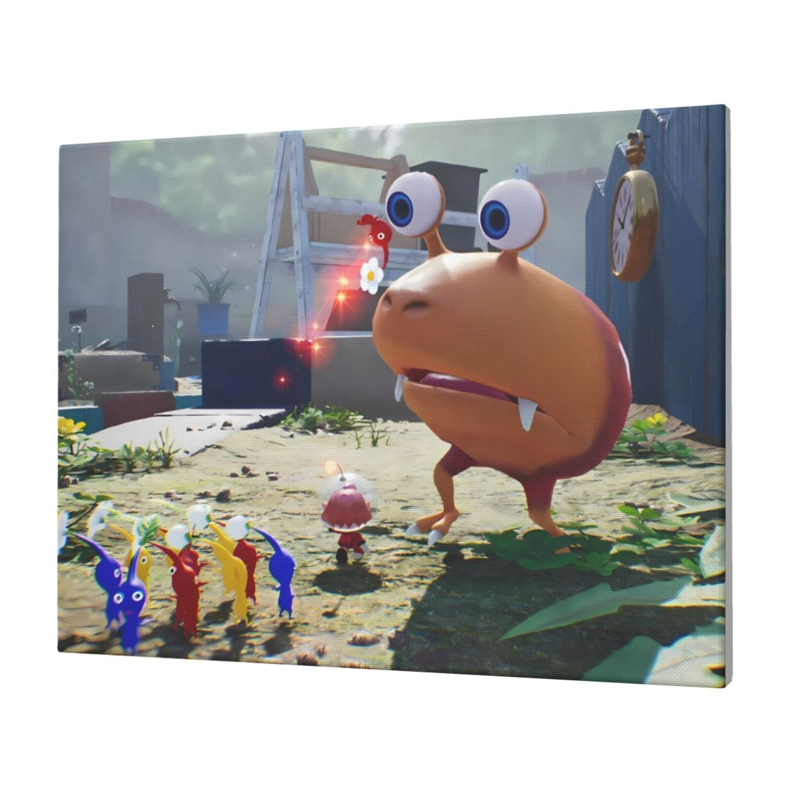 Saiise Pikmin Frameless Canvas Wall Art - Contemporary Abstract Artwork ...
