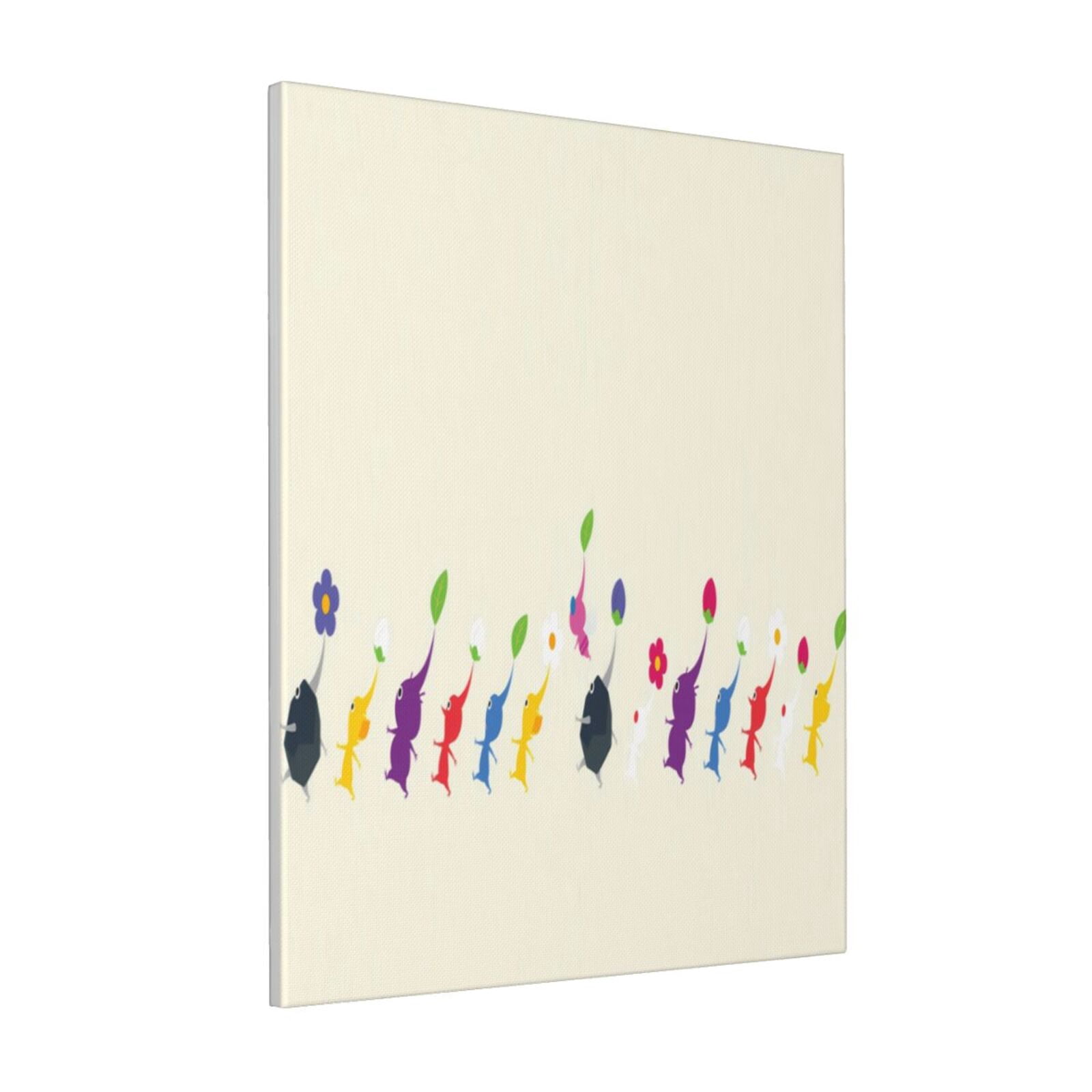 Saiise Pikmin Frameless Wall Art for Home Decor,Modern Abstract Canvas ...
