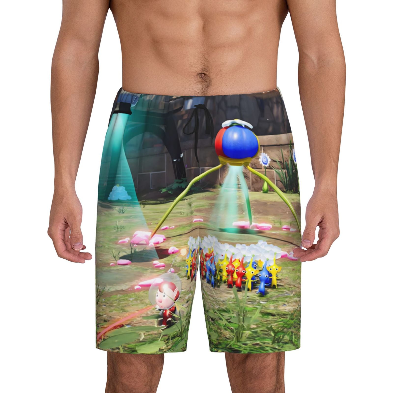 Saiise Pikmin Pattern Pajama Shorts Mens Pajama Bottoms for Men Pjs ...