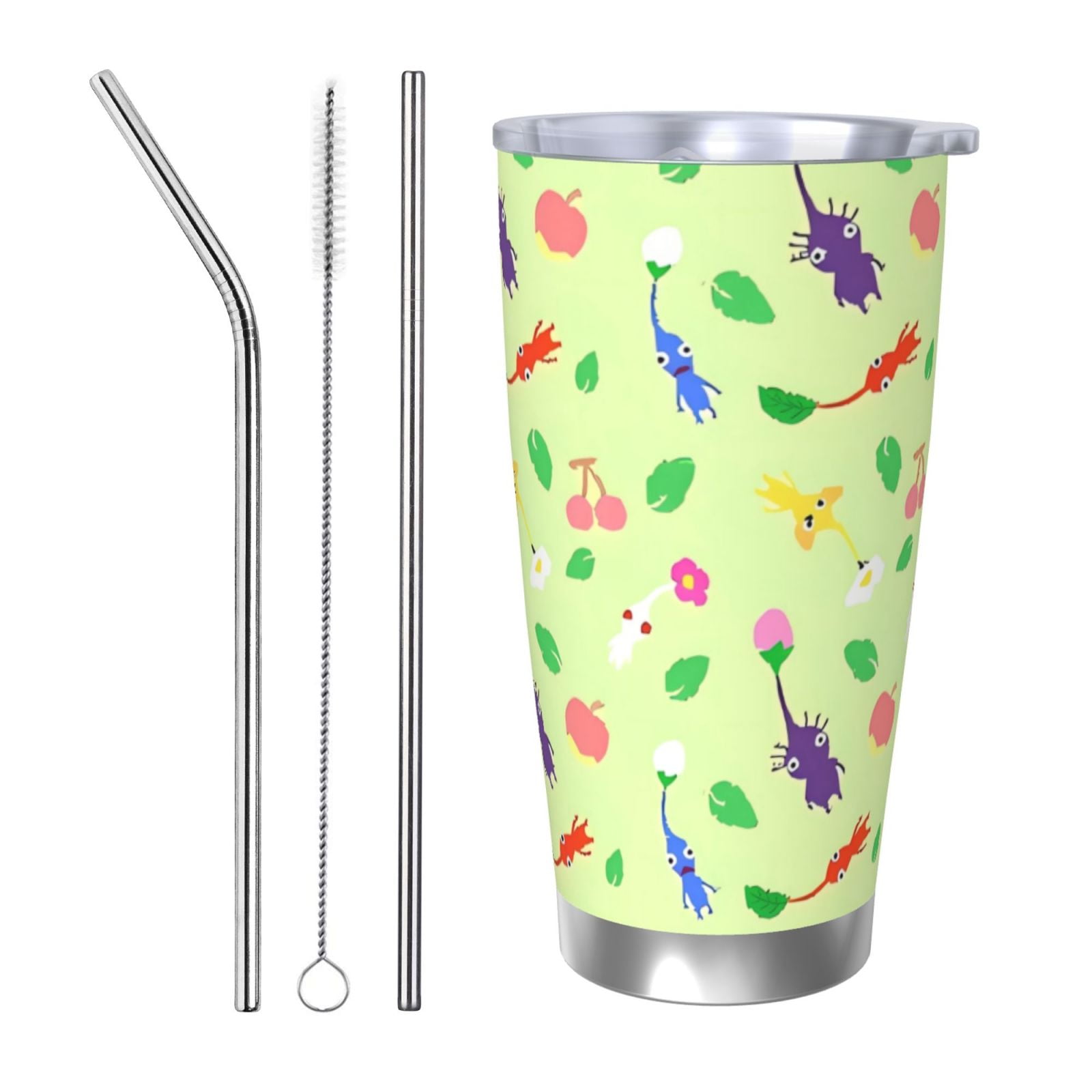 Saiise Pikmin Print Tumbler 20 Oz Stainless Steel Vacuum Insulated with ...
