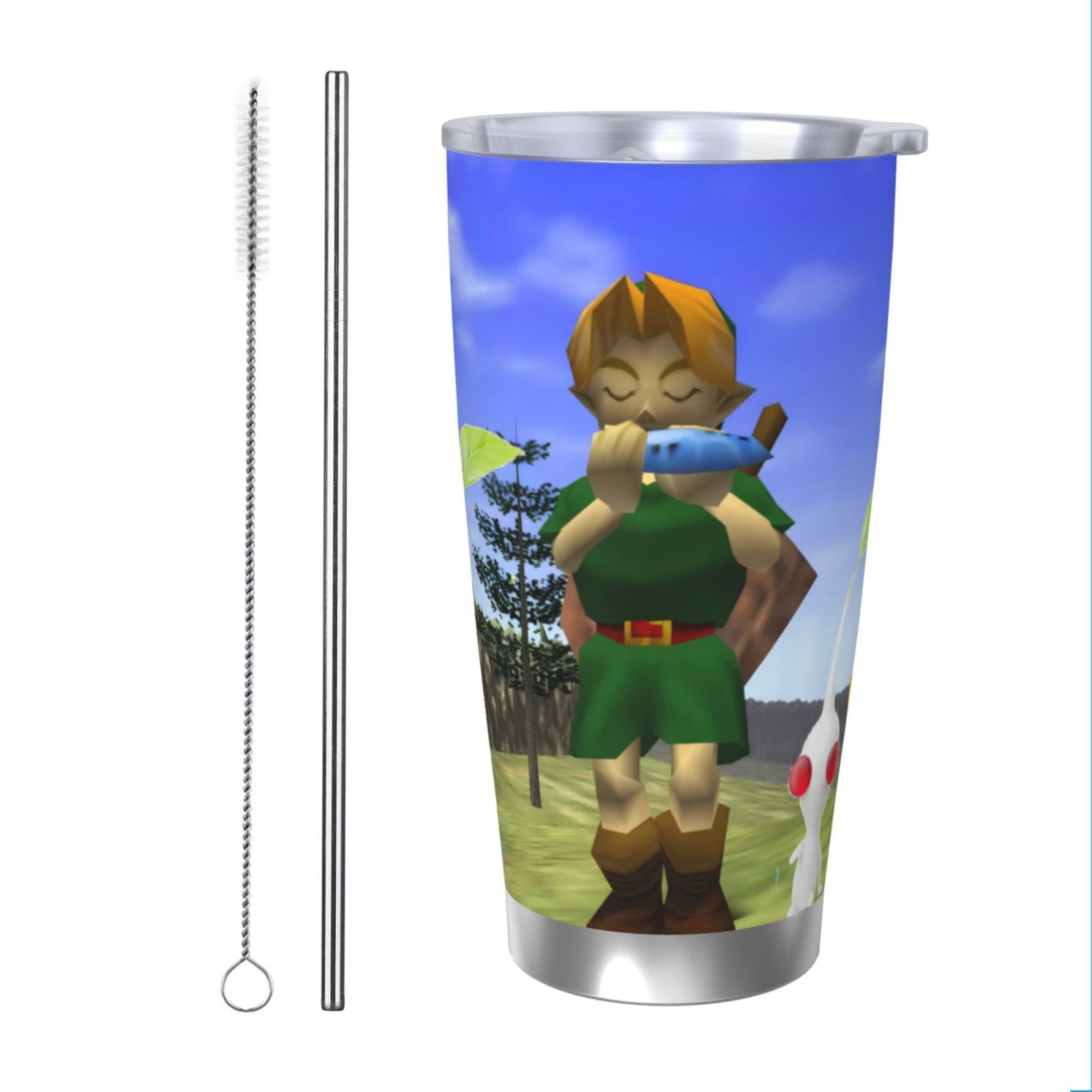 Saiise Pikmin Print Tumbler 20 Oz Stainless Steel Vacuum Insulated with ...