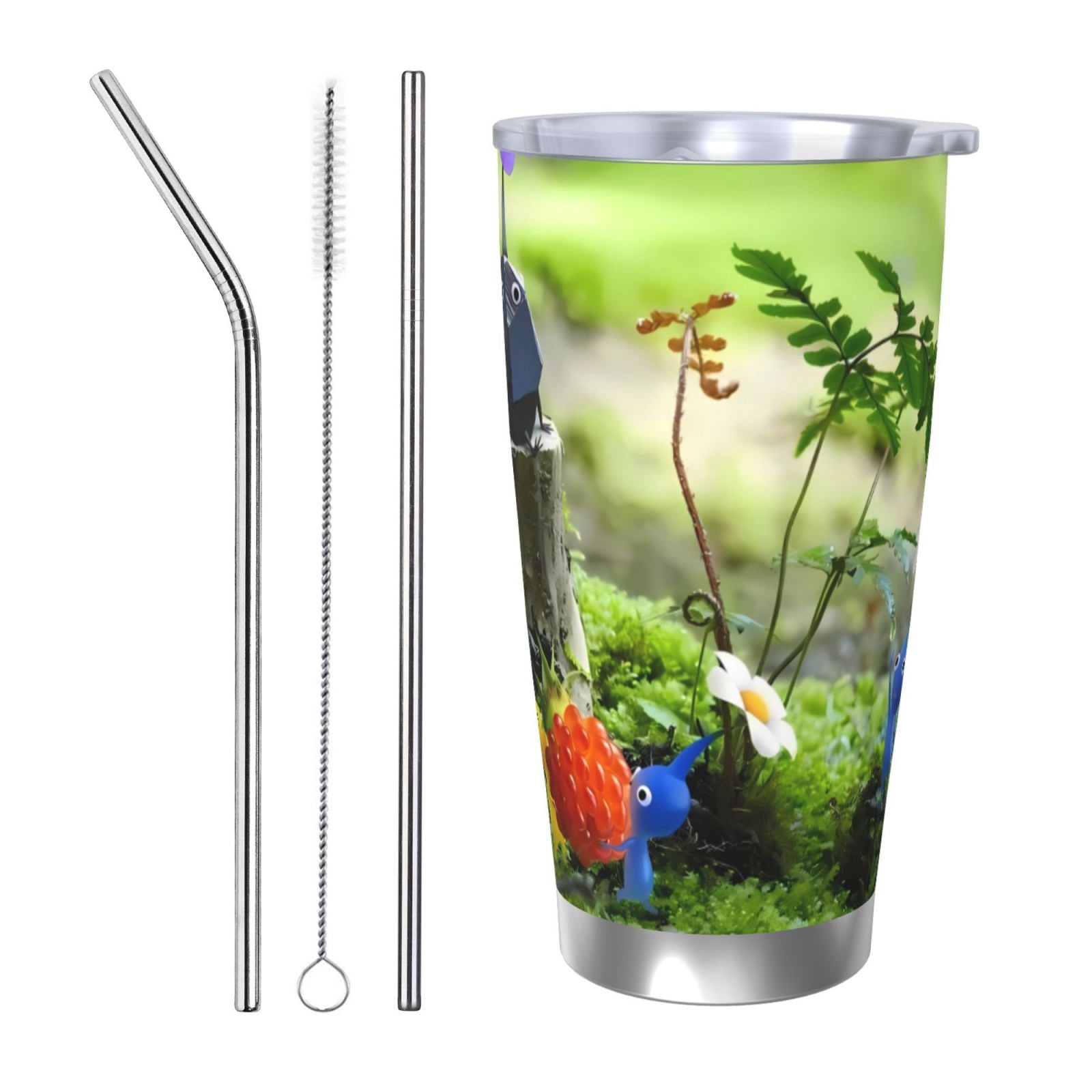 Saiise Pikmin Print Tumbler 20 Oz Stainless Steel Vacuum Insulated with ...