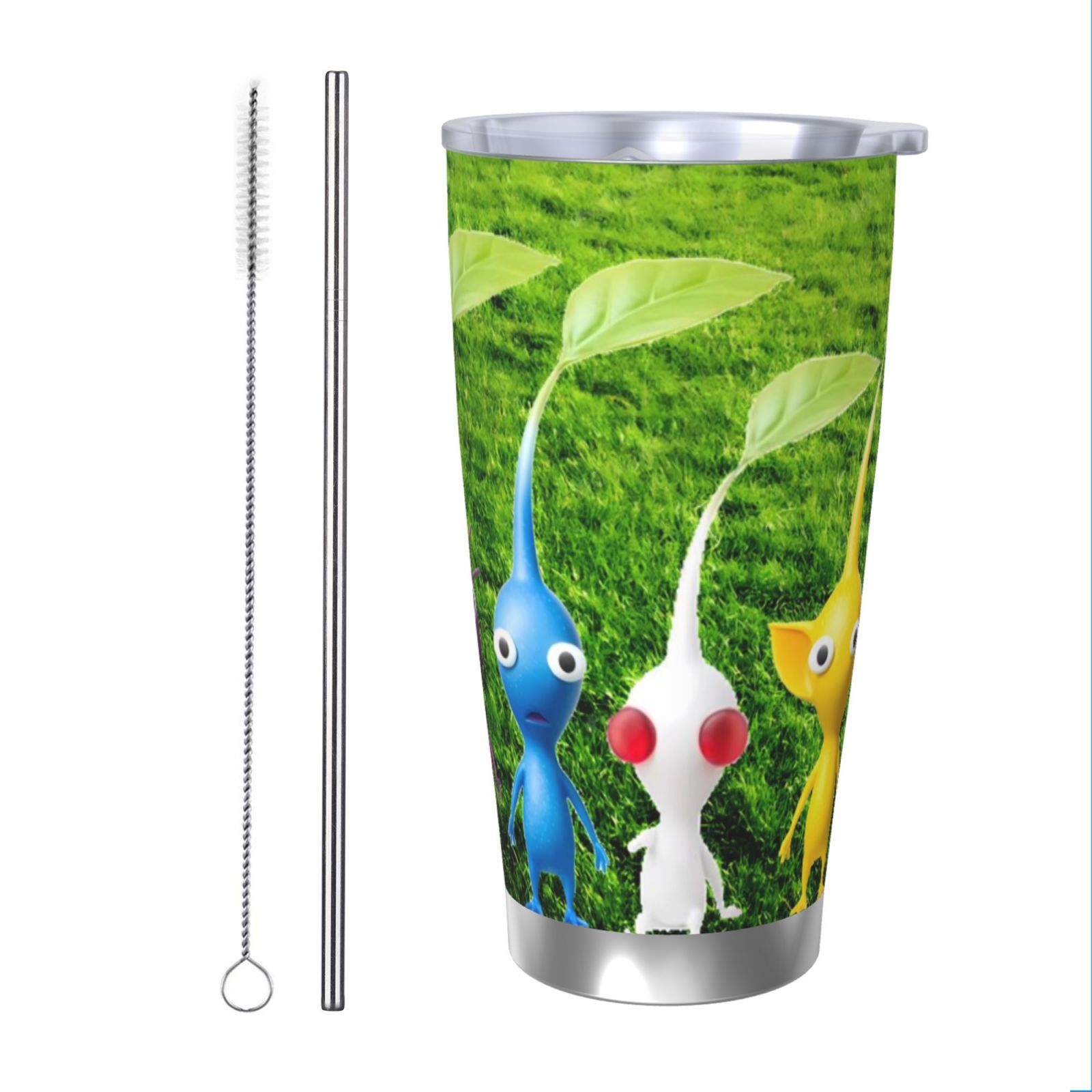 Saiise Pikmin Print Tumbler 20 Oz Stainless Steel Vacuum Insulated with ...