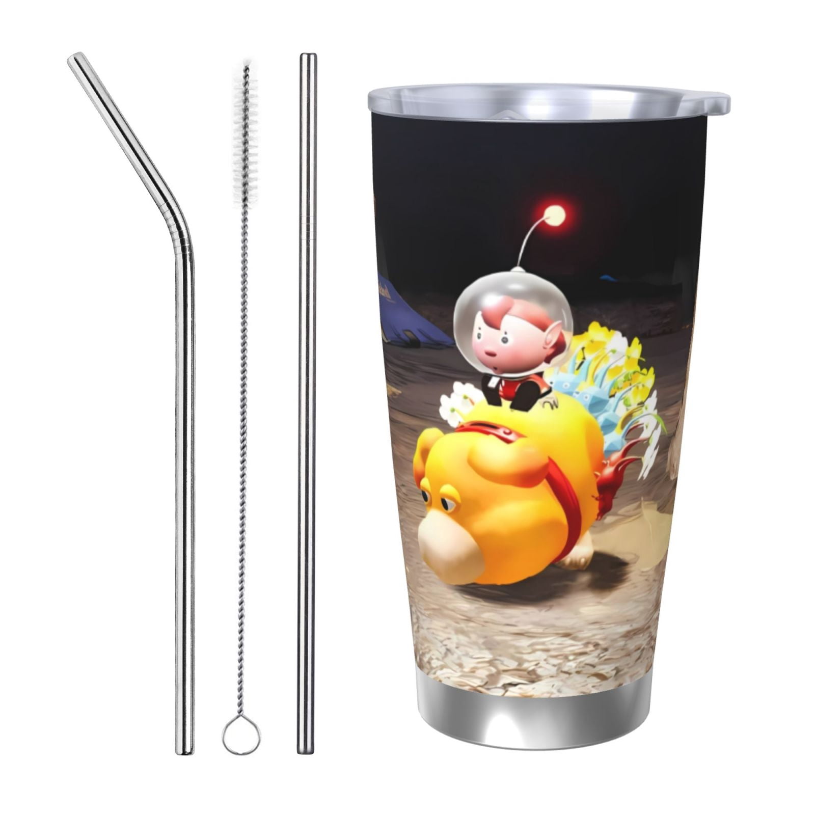Saiise Pikmin Print Tumbler 20 Oz Stainless Steel Vacuum Insulated with ...