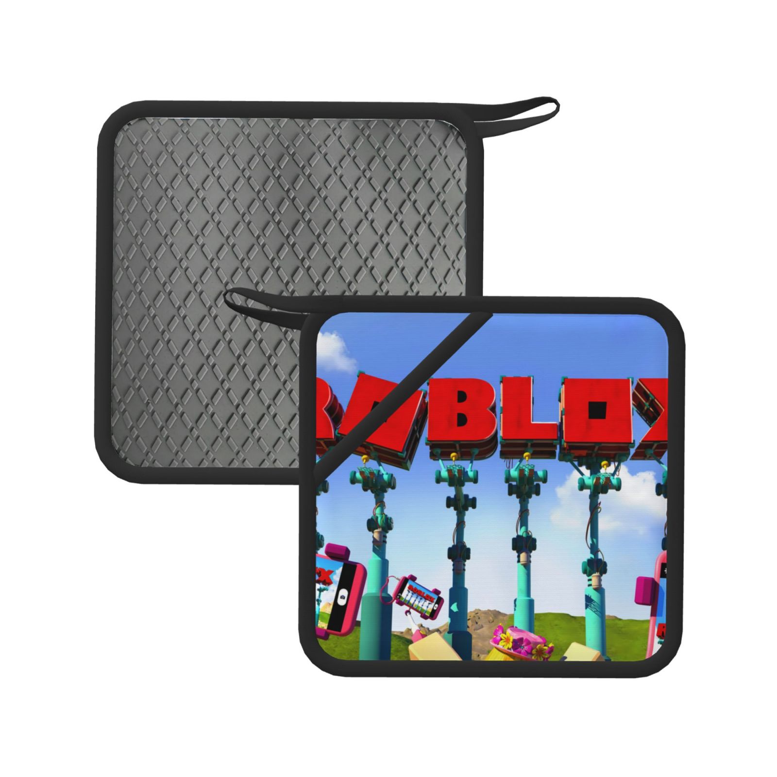 Saiise Roblox Print 2PCS Pot Holders for Kitchen - Cotton Oven Hot Pads ...