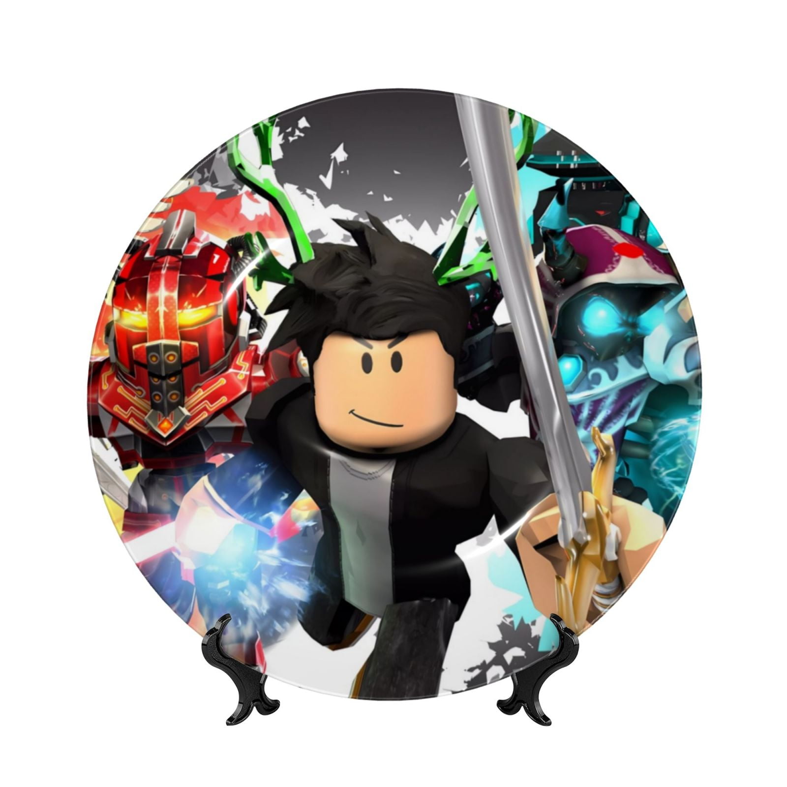 Saiise Roblox Print Bone China Decorative Plate Ceramic Decorative ...