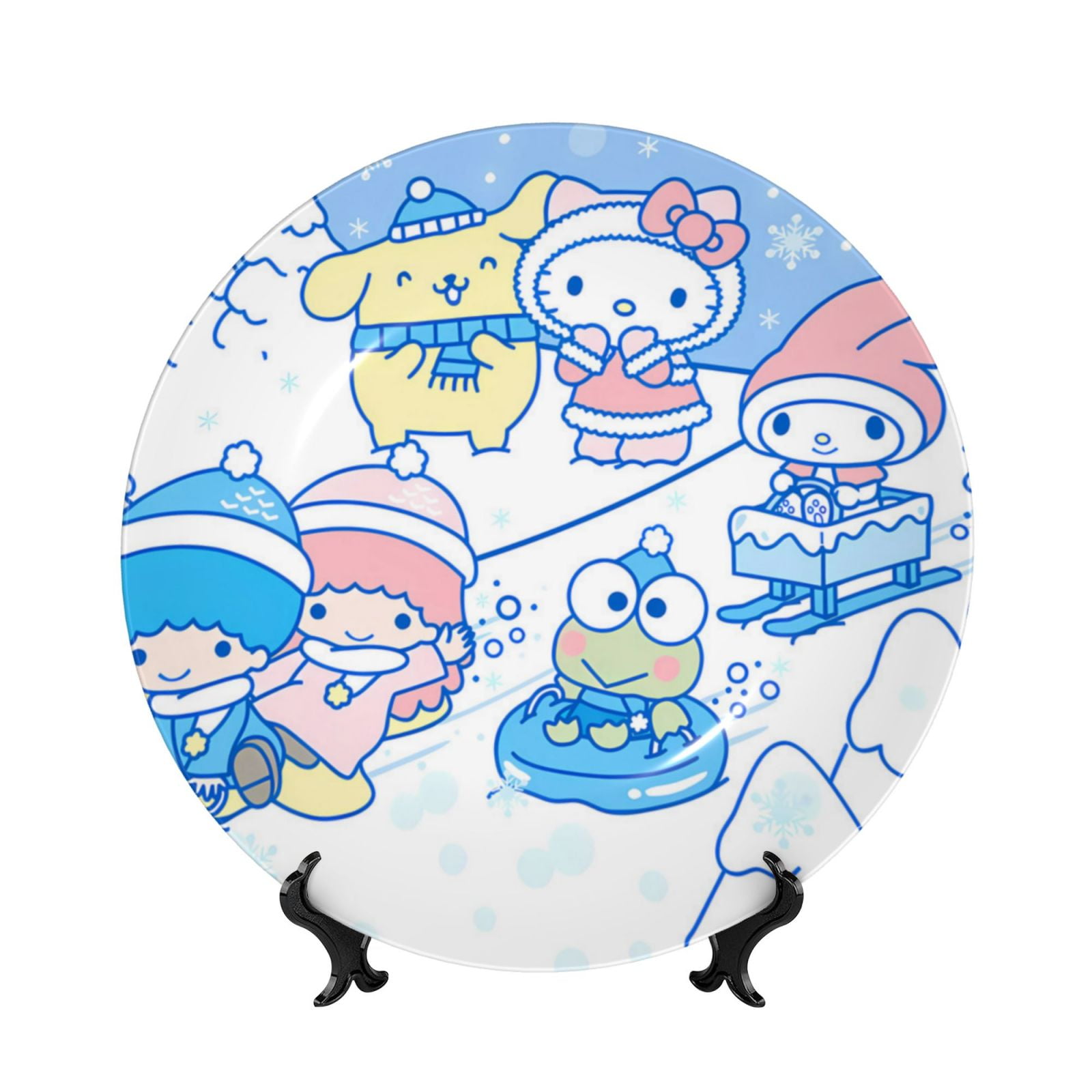 Saiise Sanrio Print Bone China Decorative Plate Ceramic Decorative ...