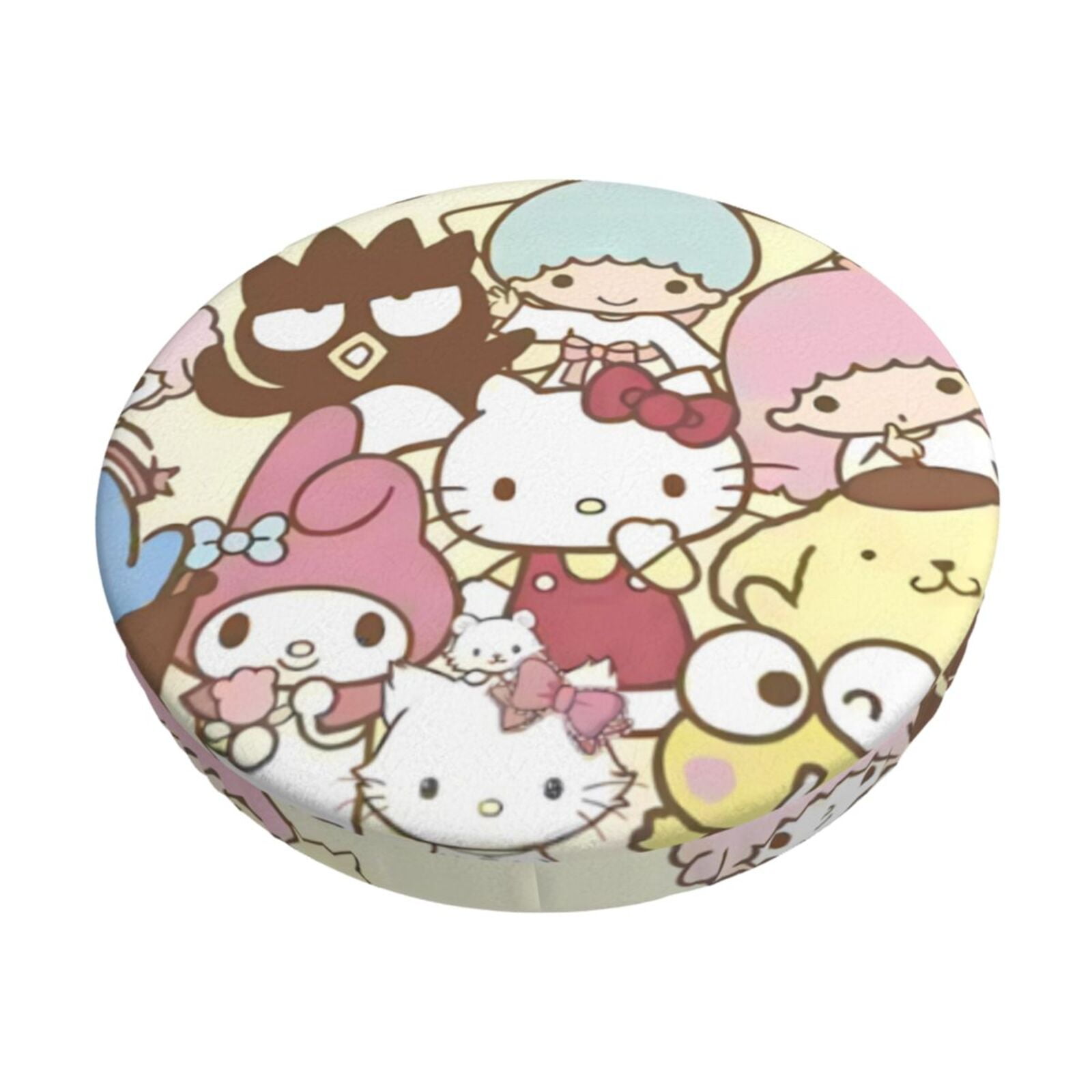 Saiise Sanrio Print Round Bar Stool Covers,Washable Elastic Stool ...
