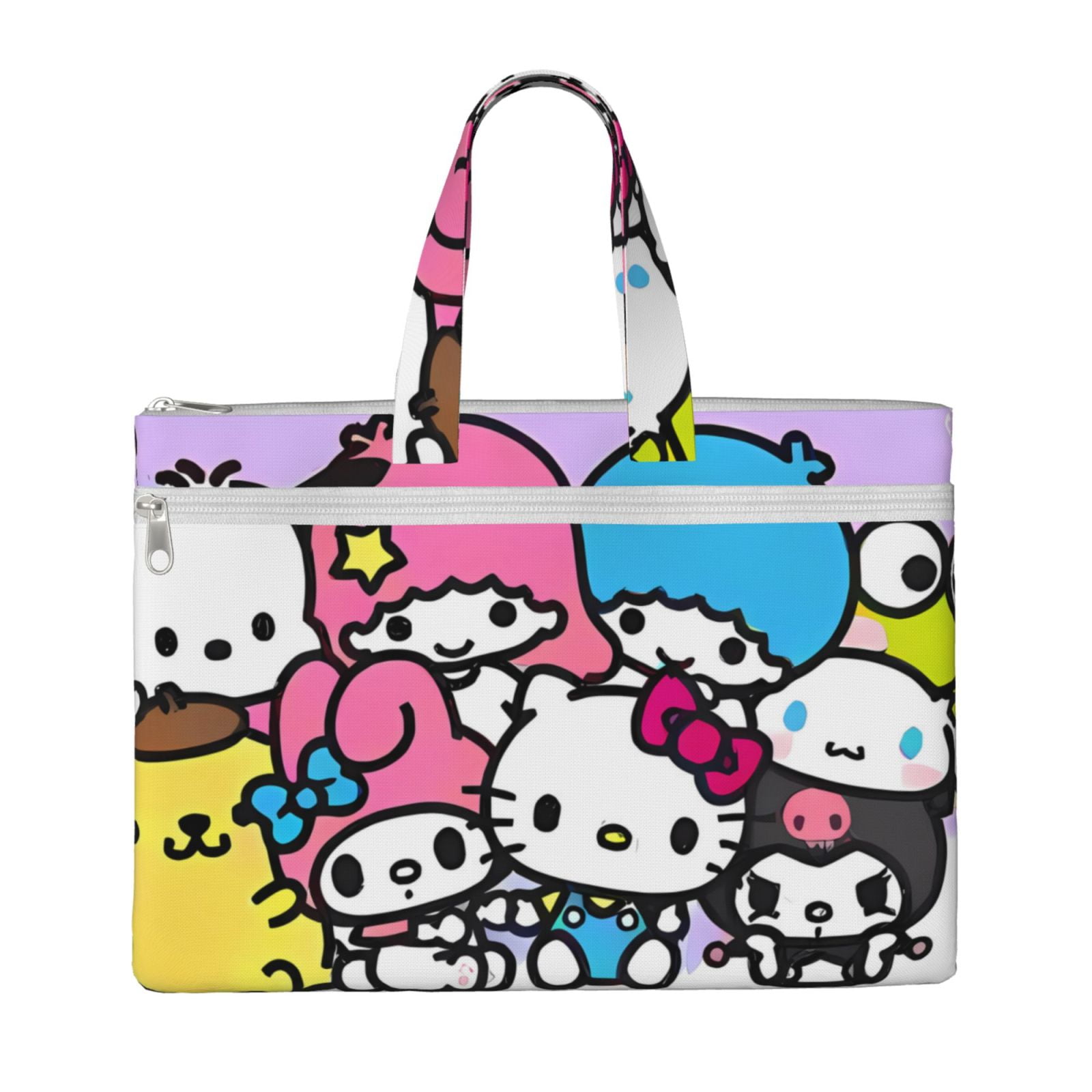 Saiise Sanrio Print Zipper Document File Bag Pouch with Handle ...