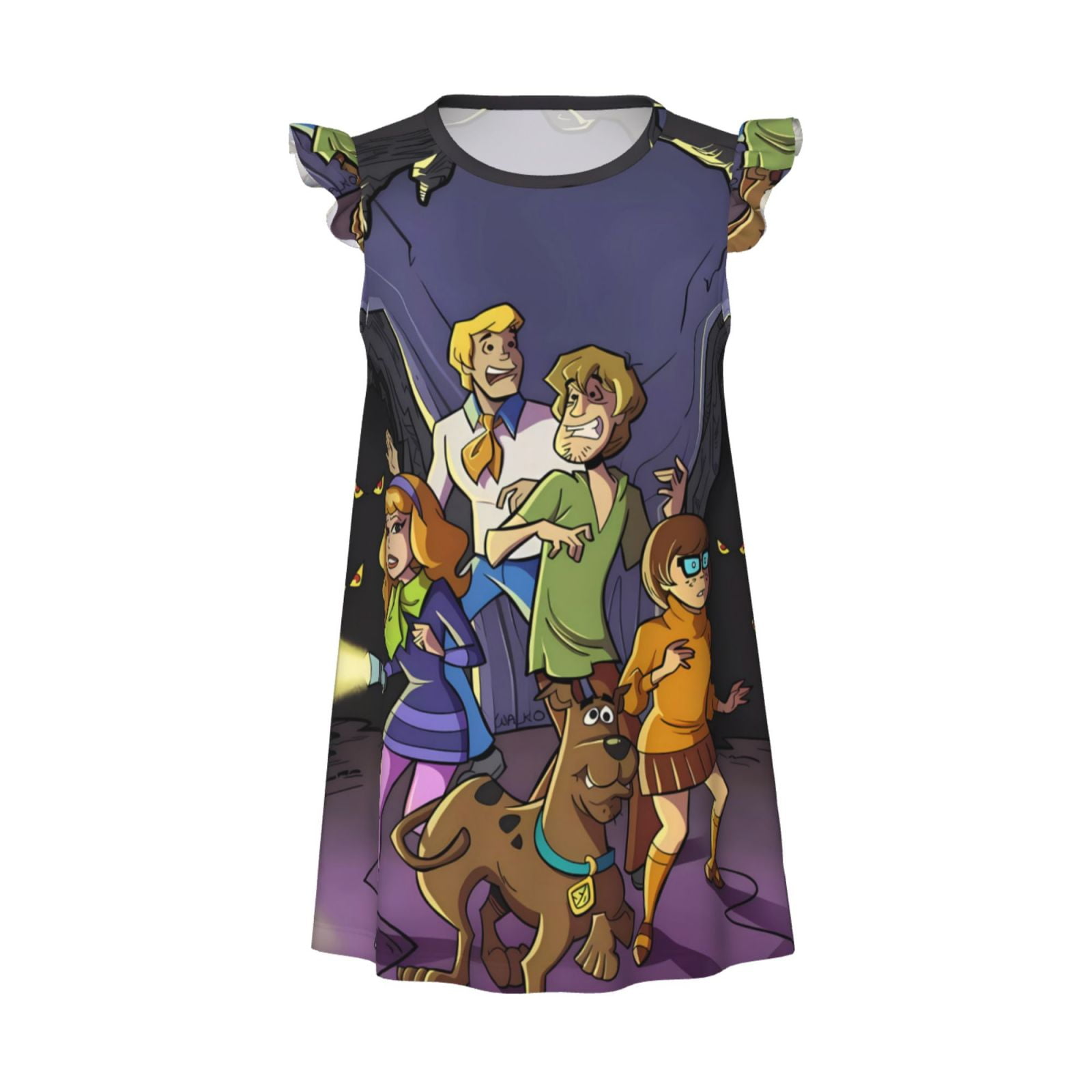 Saiise Scooby-Doo Ah Girls Nightgowns Pajamas Dress 3D Printed Flutter ...