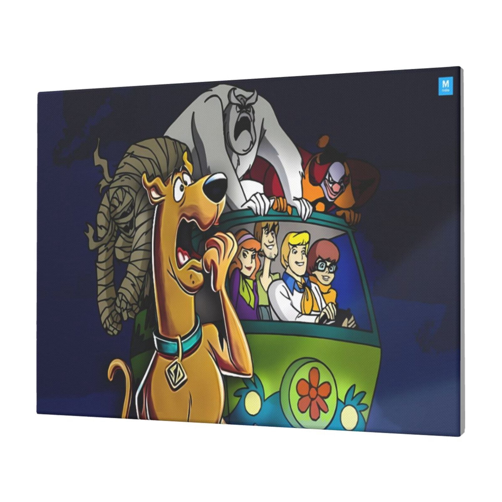 Saiise Scooby-Doo Frameless Canvas Wall Art - Contemporary Abstract ...