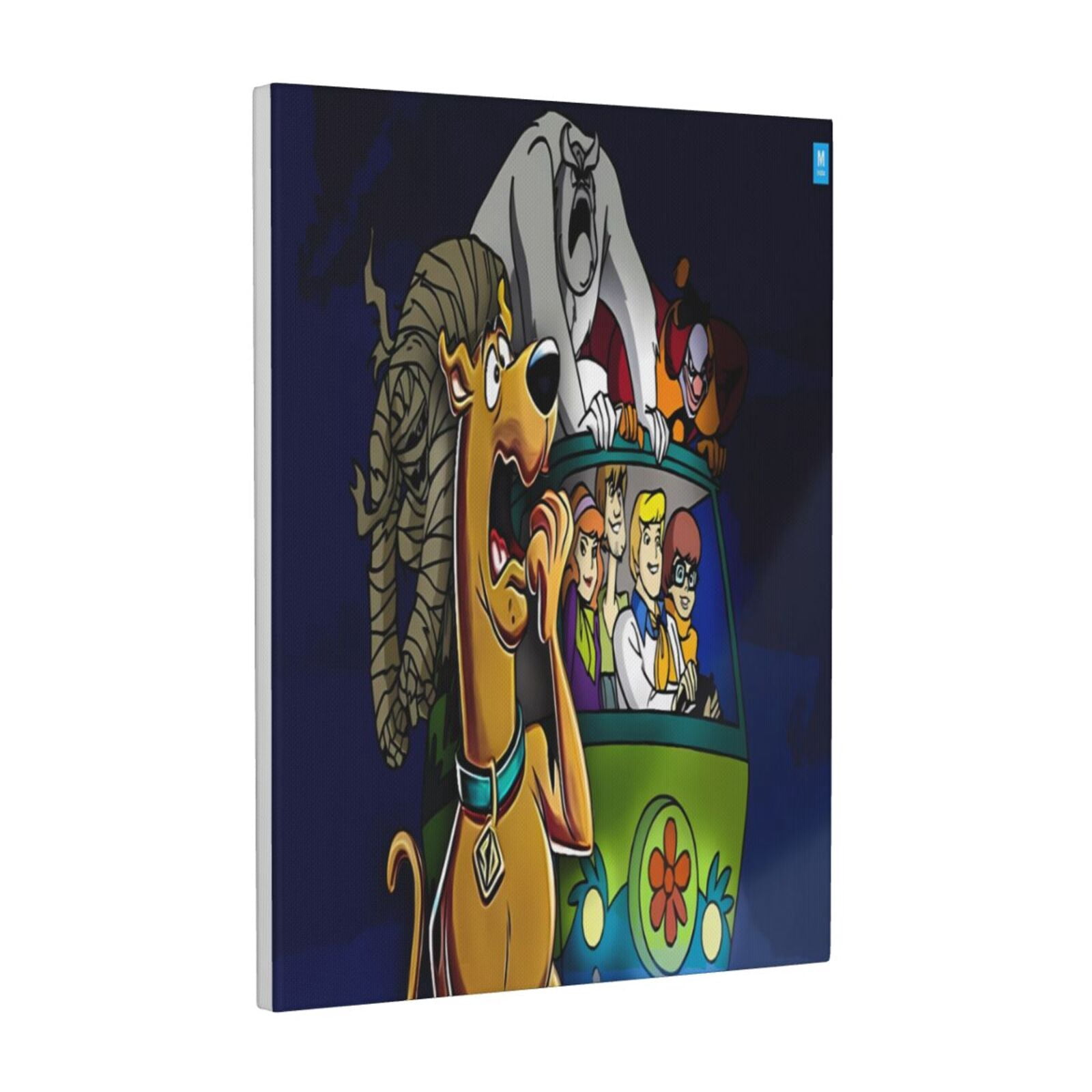 Saiise Scooby-Doo Frameless Canvas Wall Art - Contemporary Abstract ...