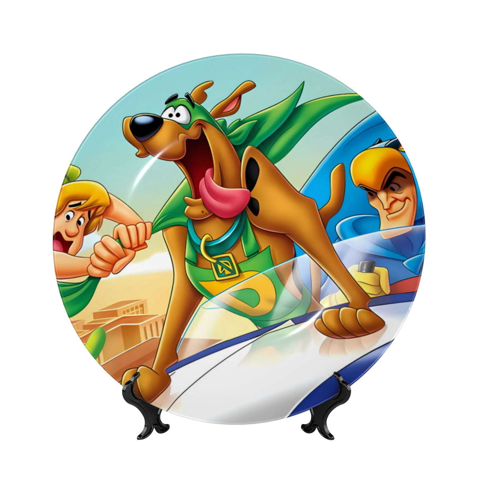Saiise Scooby-Doo Print Bone China Decorative Plate Ceramic Decorative ...
