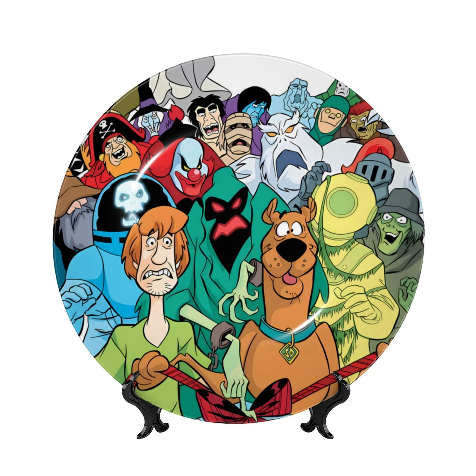 Saiise Scooby-Doo Print Bone China Decorative Plate Ceramic Decorative ...