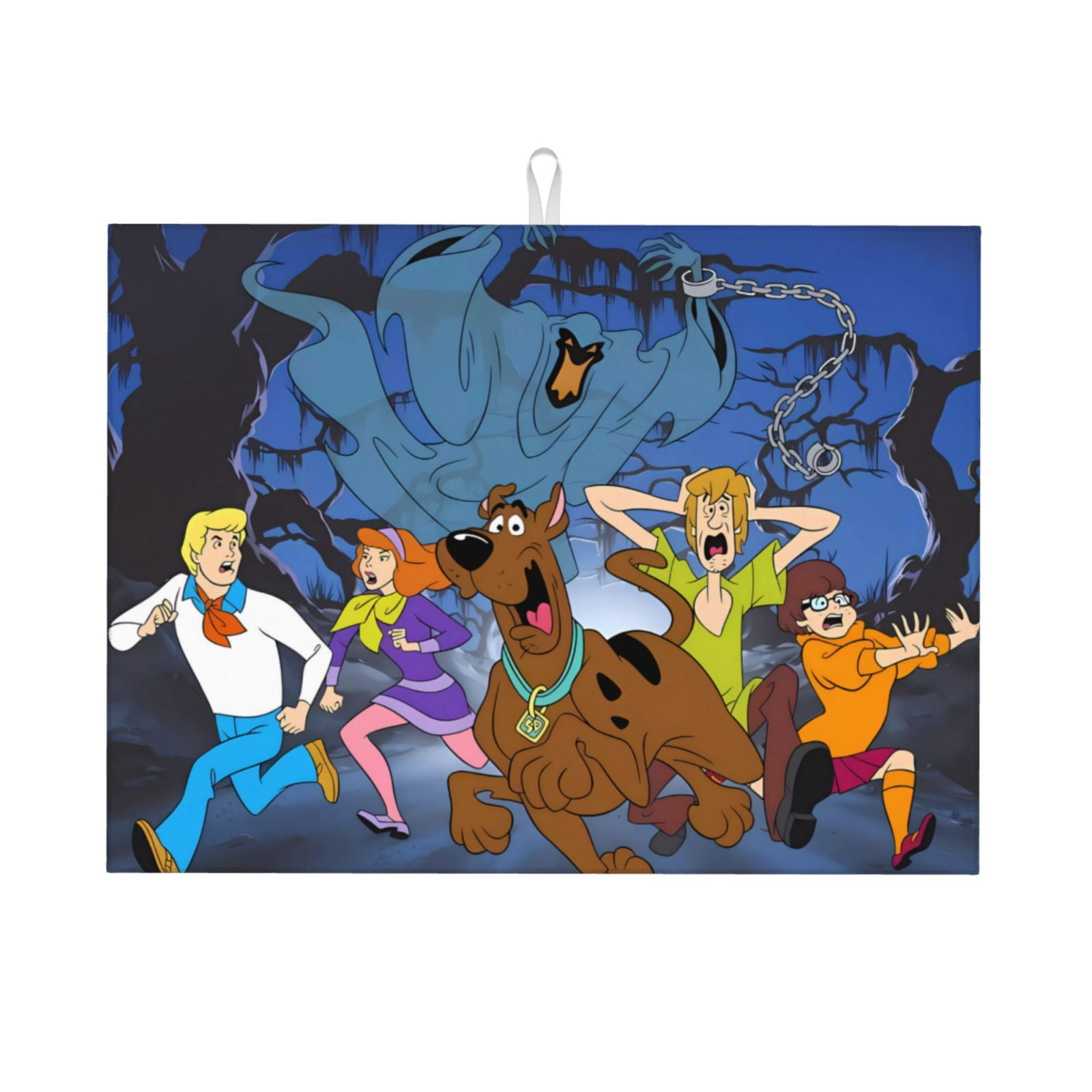 Saiise Scooby-Doo Print Dish Drying Mat for Kitchen Counter Drying Mats ...