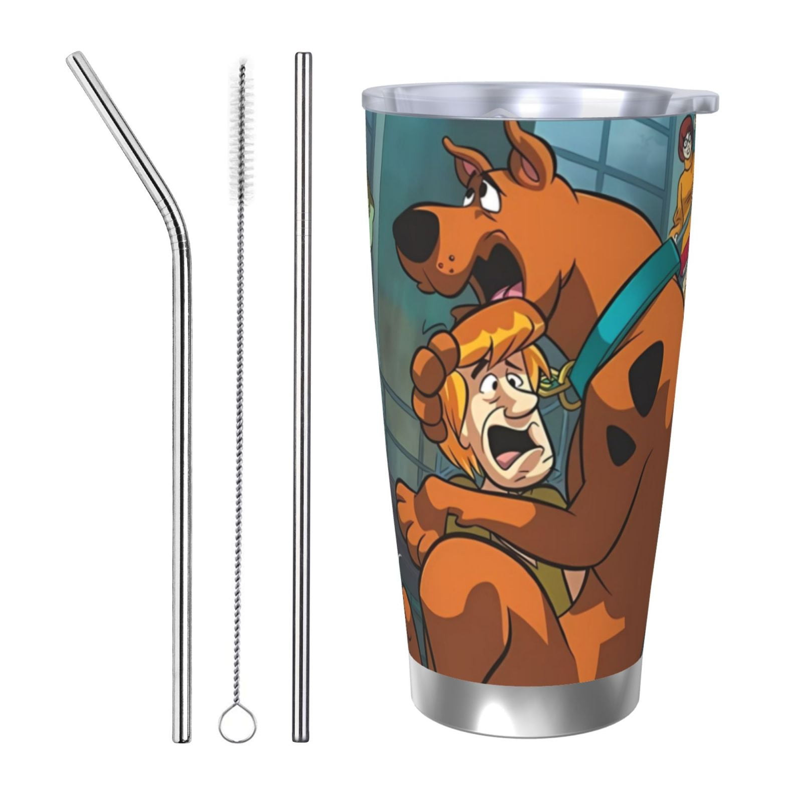 Saiise Scooby-Doo Print Tumbler 20 Oz Stainless Steel Vacuum Insulated ...