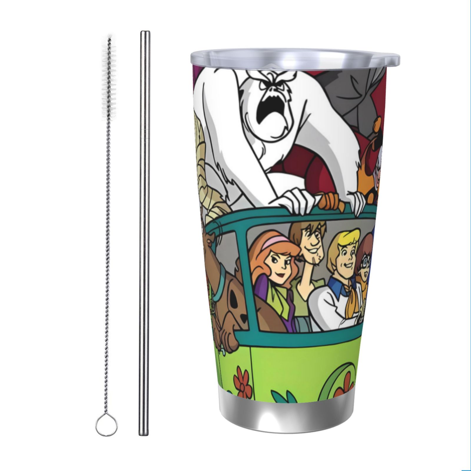 Saiise Scooby-Doo Print Tumbler 20 Oz Stainless Steel Vacuum Insulated ...