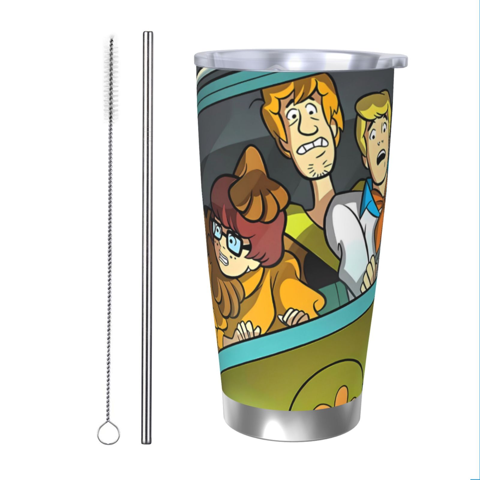 Saiise Scooby-Doo Print Tumbler 20 Oz Stainless Steel Vacuum Insulated ...