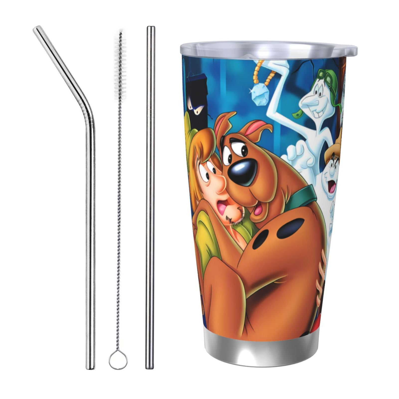 Saiise Scooby-Doo Print Tumbler 20 Oz Stainless Steel Vacuum Insulated ...