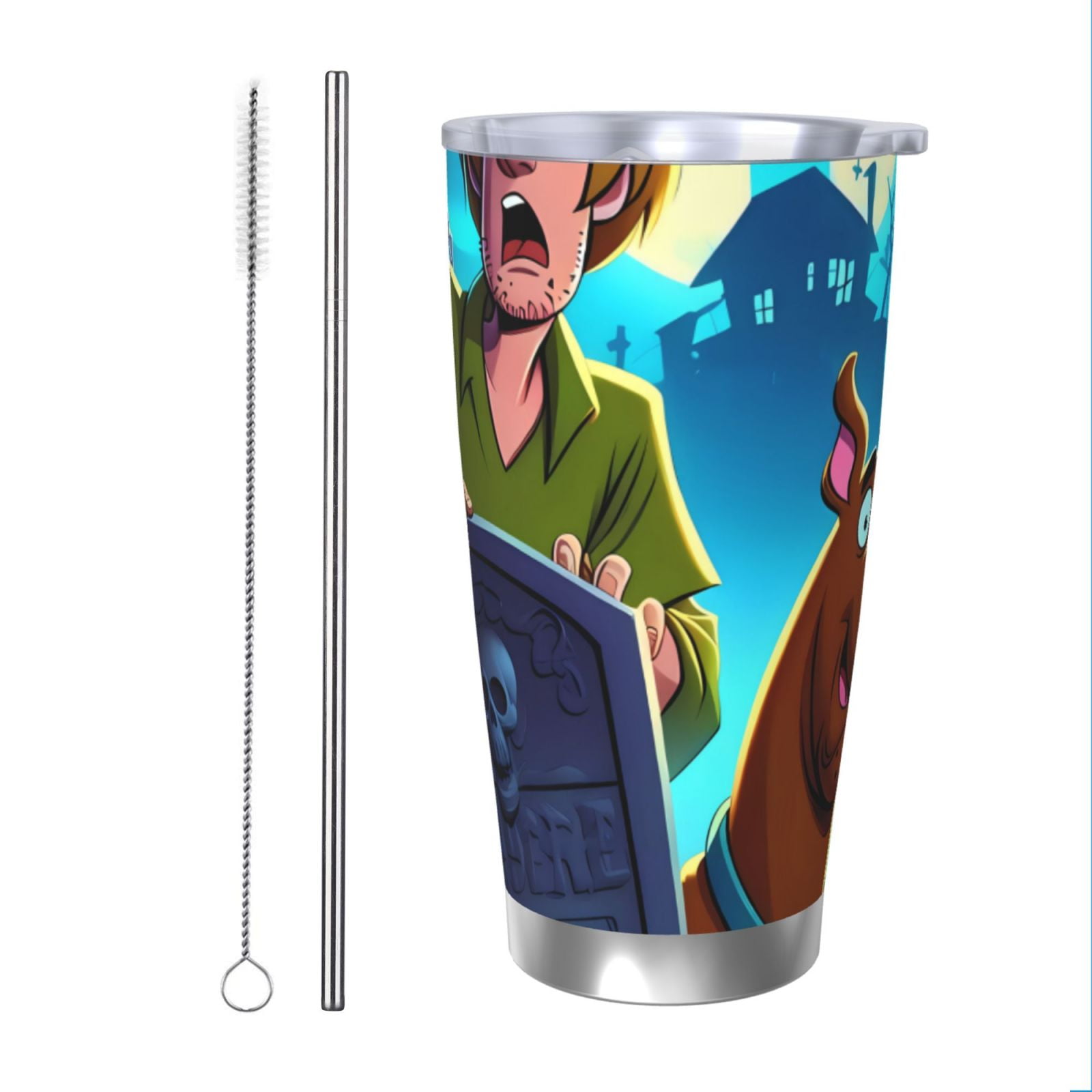 Saiise Scooby-Doo Print Tumbler 20 Oz Stainless Steel Vacuum Insulated ...