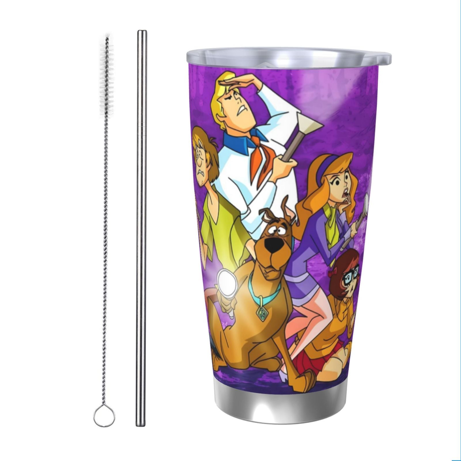 Saiise Scooby-Doo Print Tumbler 20 Oz Stainless Steel Vacuum Insulated ...