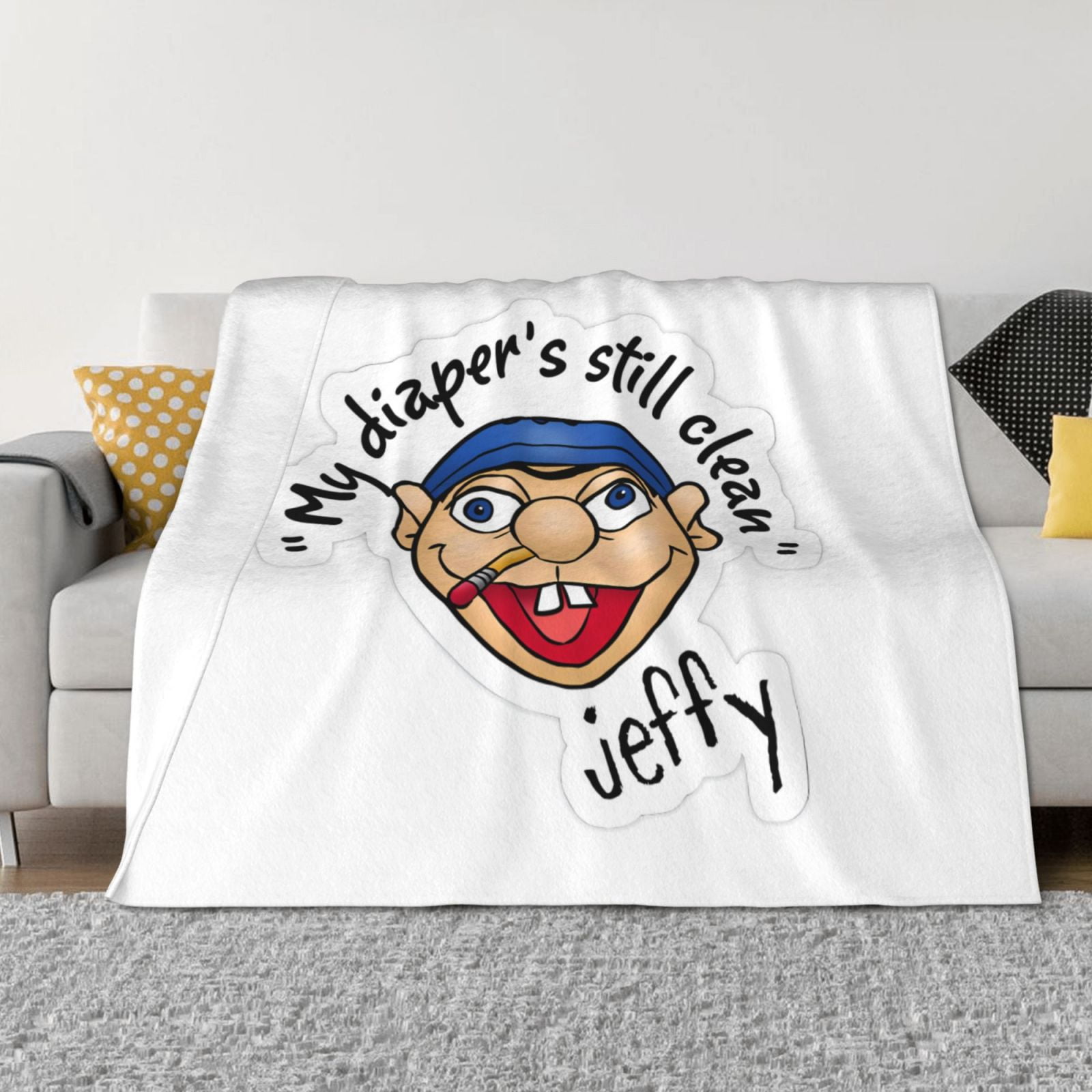 Saiise Sml Jeffy Bc Throw Blanket 60"x50" ,Soft Lightweight Cozy All ...