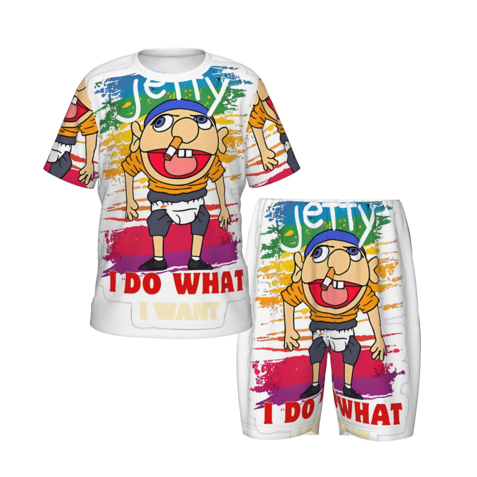 Saiise Sml Jeffy Bl 2-Piece Cozy Pamas For Little/Big Childern Short Sleeves Cool PJs Set Kid 2 ...