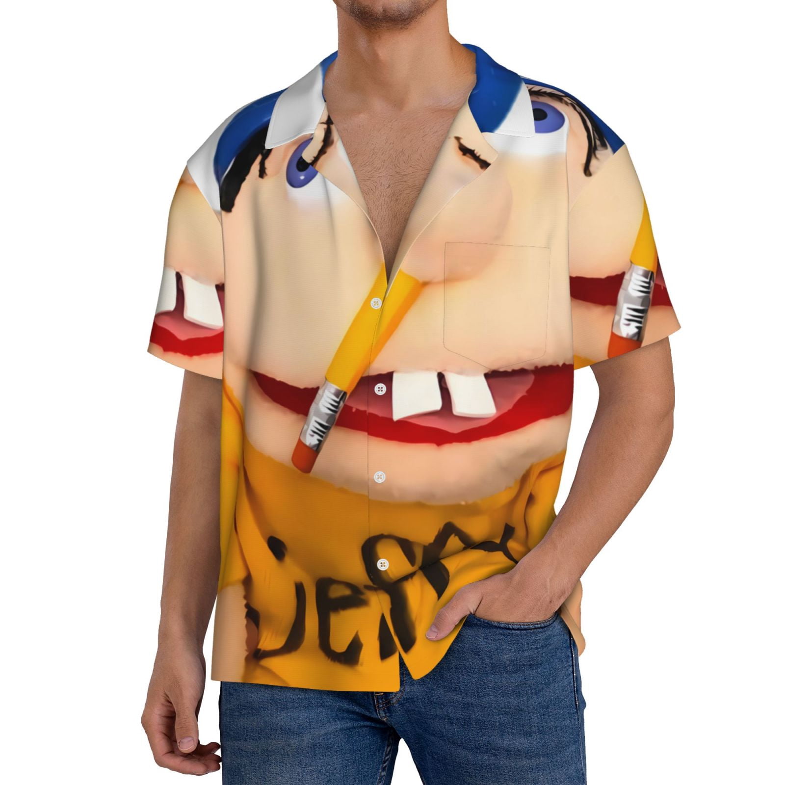 Saiise Sml Jeffy Bs Mens Front Pocket Hawaiian Shirts Casual Floral ...