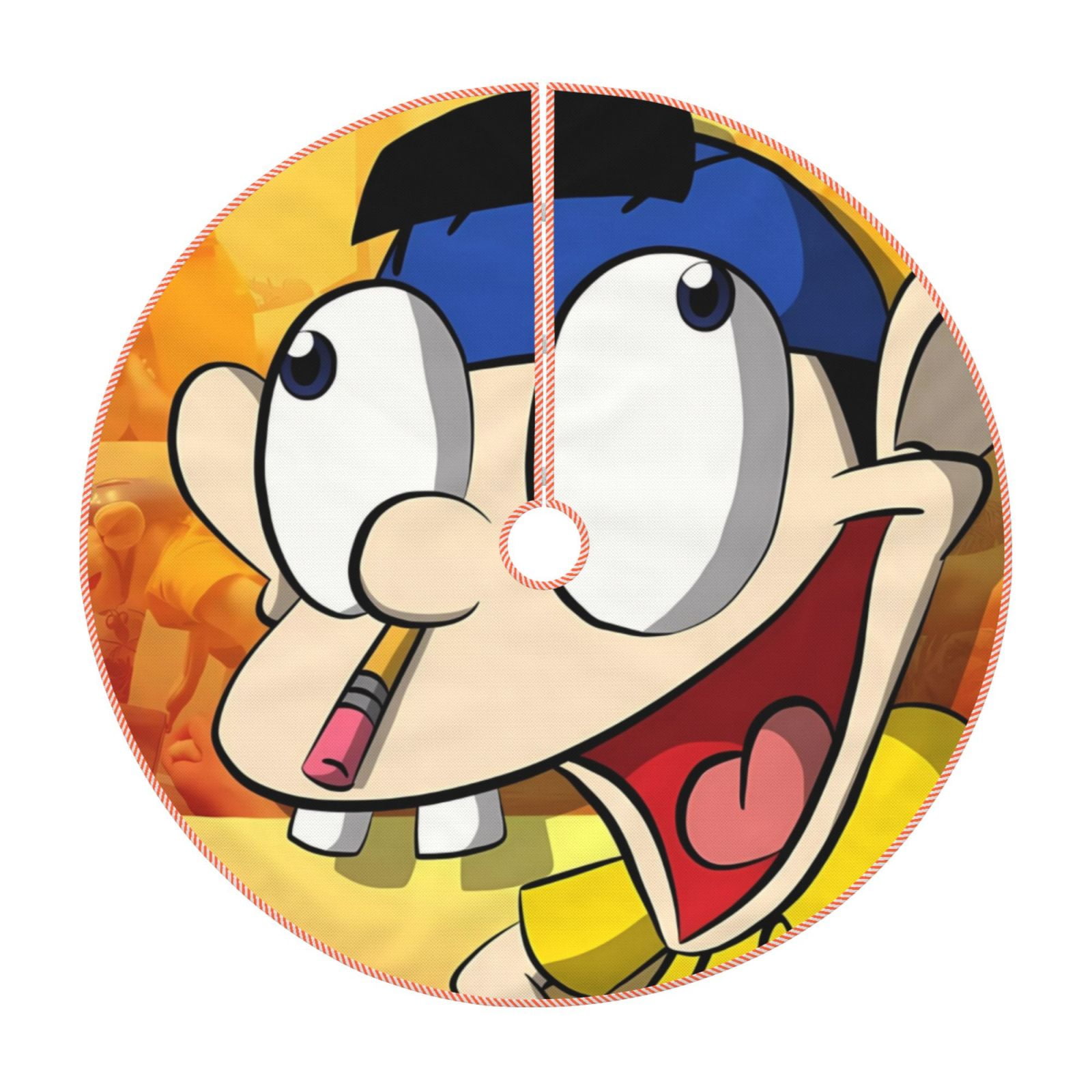 Saiise Sml Jeffy Print Christmas Tree Skirt 30" Tree Skirt Rustic ...