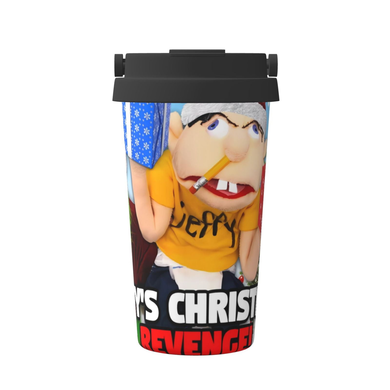 Saiise Sml Jeffy Print Travel Coffee Mug 16oz,Insulated Coffee Mug to ...