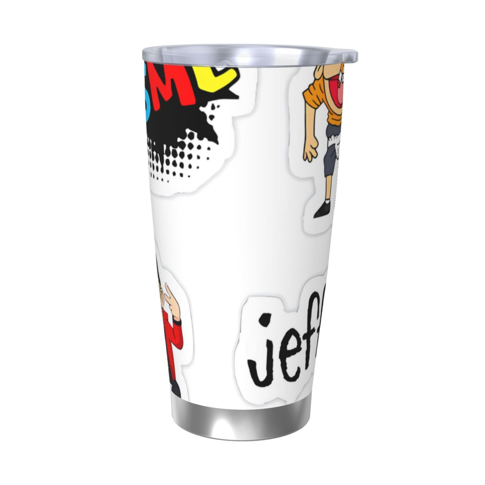 Saiise Sml Jeffy Print Tumbler 20 Oz Stainless Steel Vacuum Insulated ...
