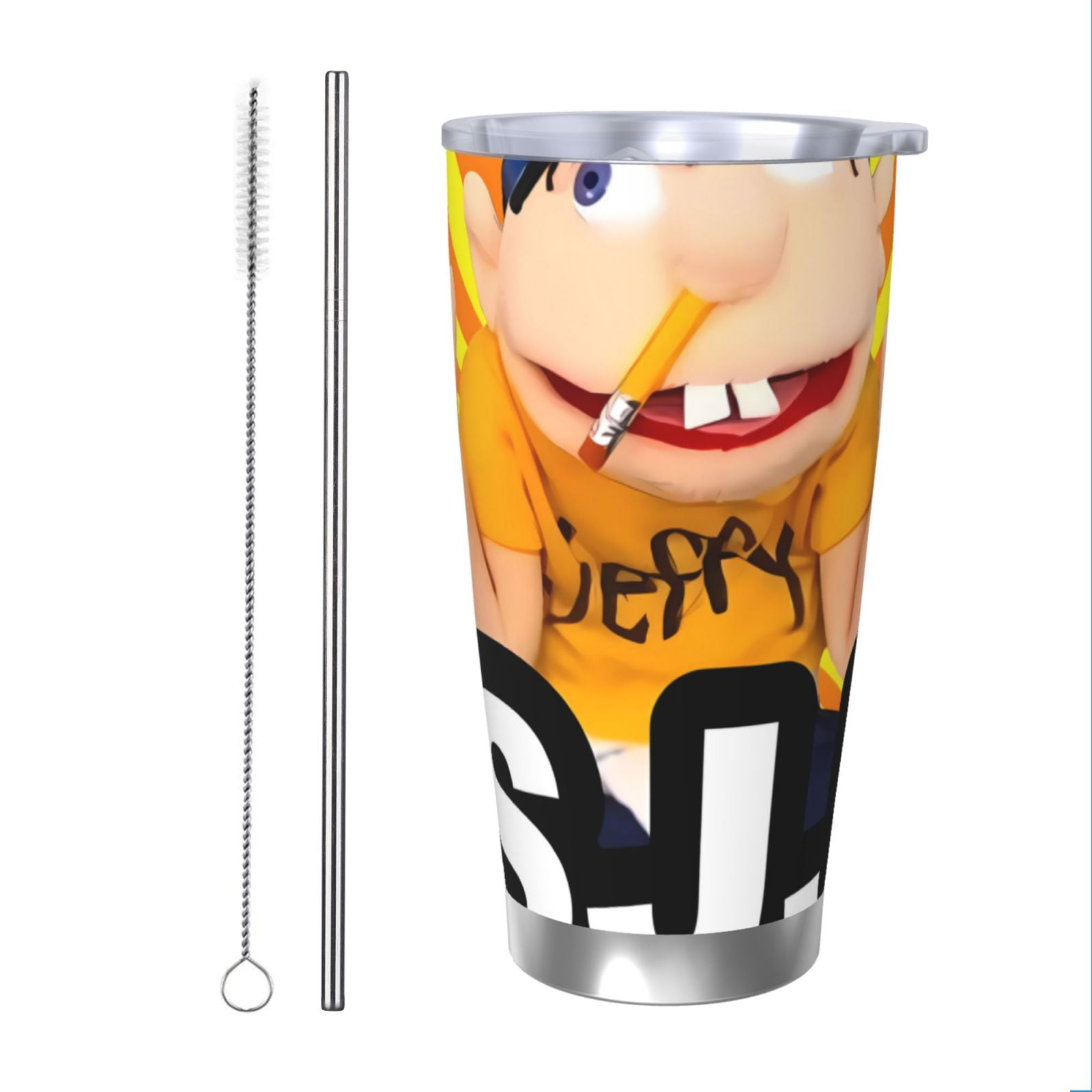 Saiise Sml Jeffy Print Tumbler 20 Oz Stainless Steel Vacuum Insulated ...
