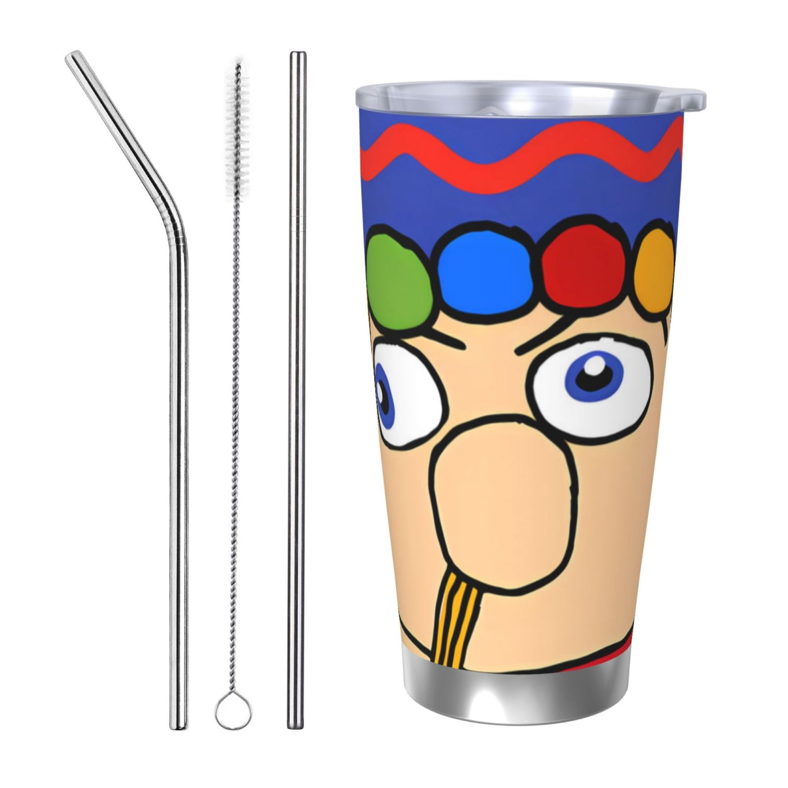 Saiise Sml Jeffy Print Tumbler 20 Oz Stainless Steel Vacuum Insulated ...
