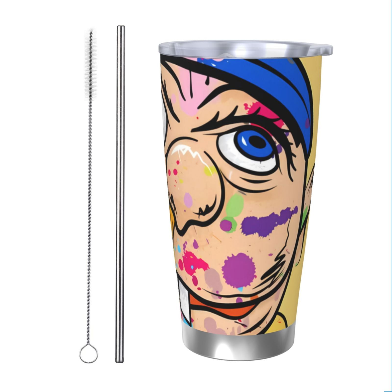 Saiise Sml Jeffy Print Tumbler 20 Oz Stainless Steel Vacuum Insulated ...