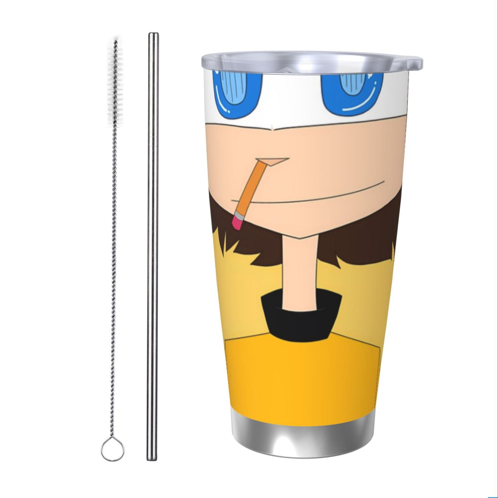 Saiise Sml Jeffy Print Tumbler 20 Oz Stainless Steel Vacuum Insulated ...