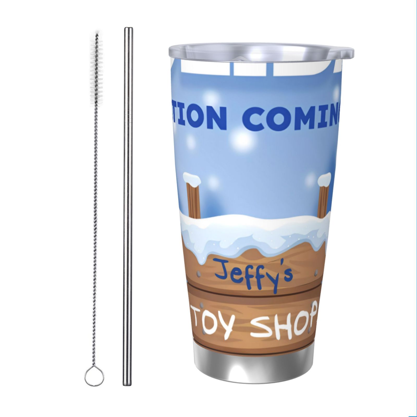 Saiise Sml Jeffy Print Tumbler 20 Oz Stainless Steel Vacuum Insulated ...