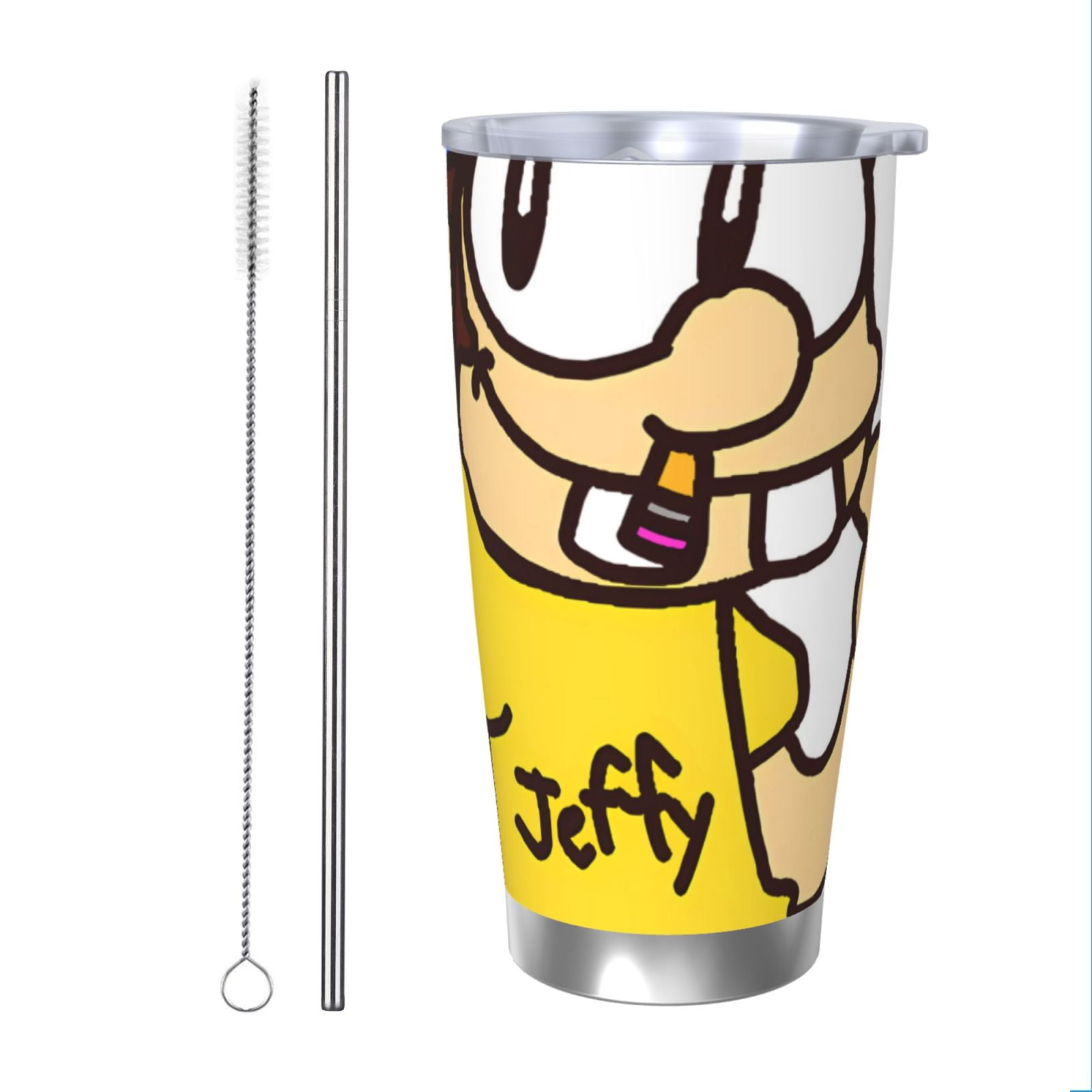 Saiise Sml Jeffy Print Tumbler 20 Oz Stainless Steel Vacuum Insulated ...