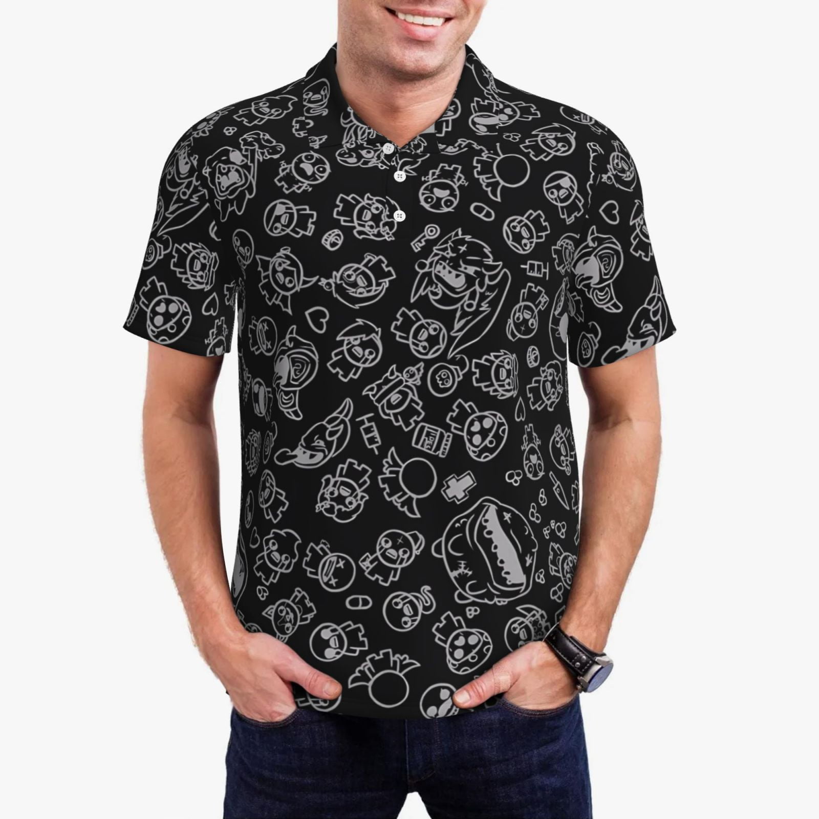 Saiise The Binding of Isaac Mens Golf Shirt Moisture Wicking Dry Fit ...