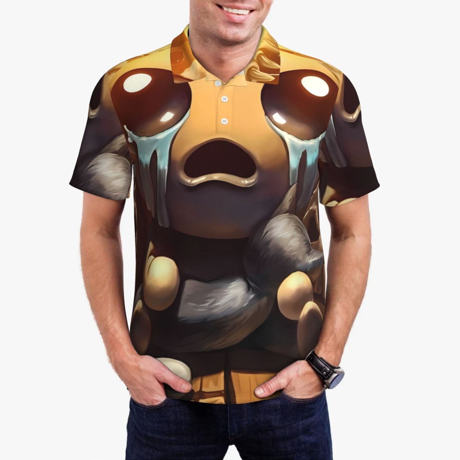Saiise The Binding of Isaac Mens Golf Shirt Moisture Wicking Dry Fit ...