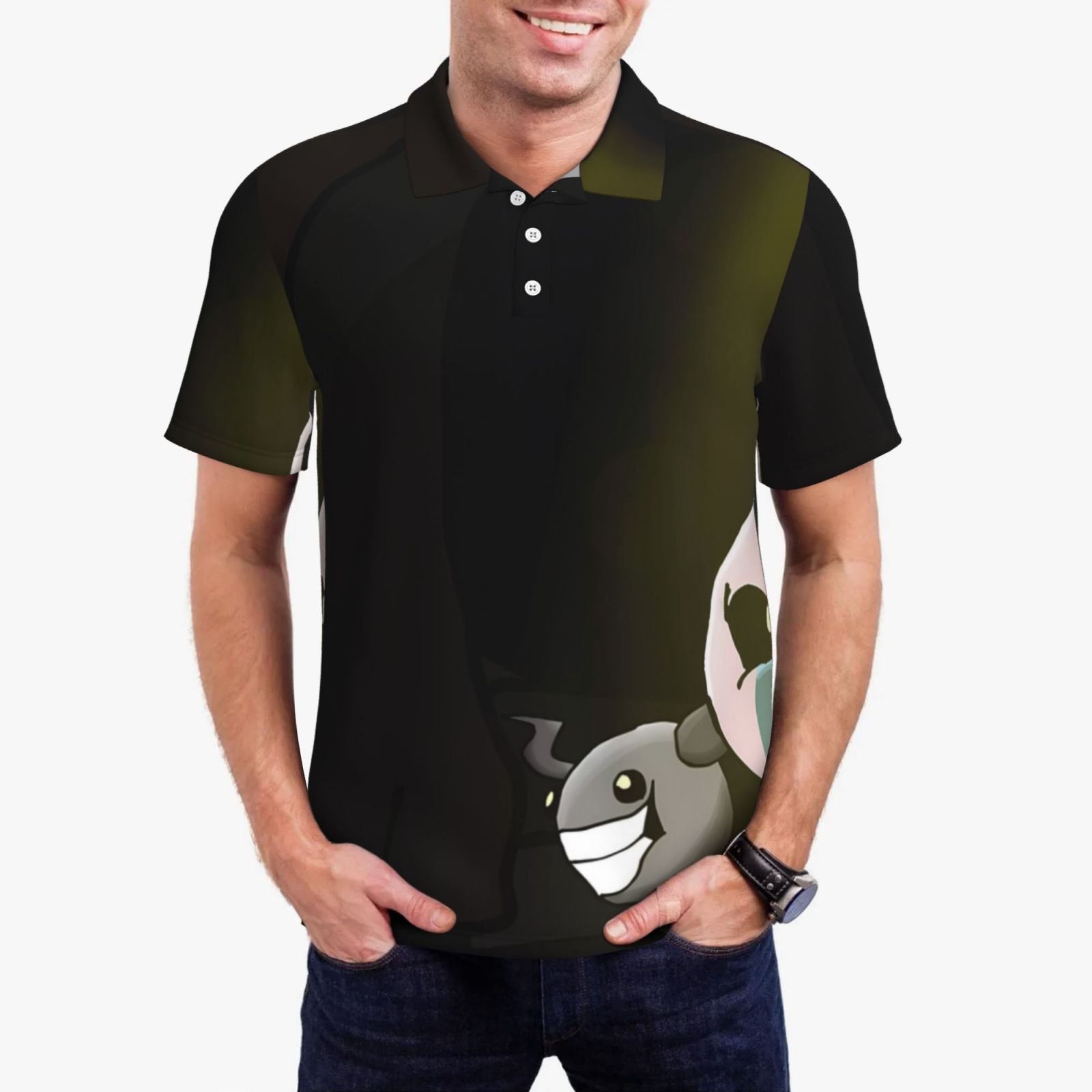 Saiise The Binding of Isaac Mens Golf Shirt Moisture Wicking Dry Fit ...