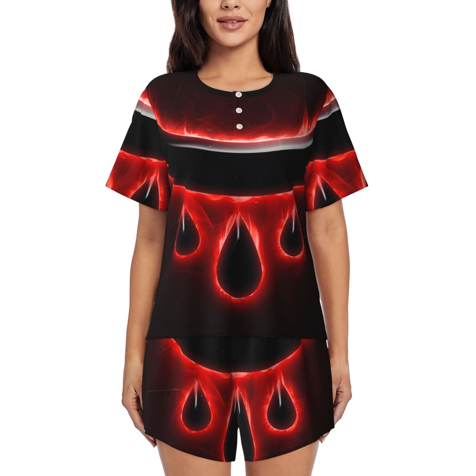 Saiise The Binding of Isaac Pajamas Sets for Women Soft Short-Sleeved ...