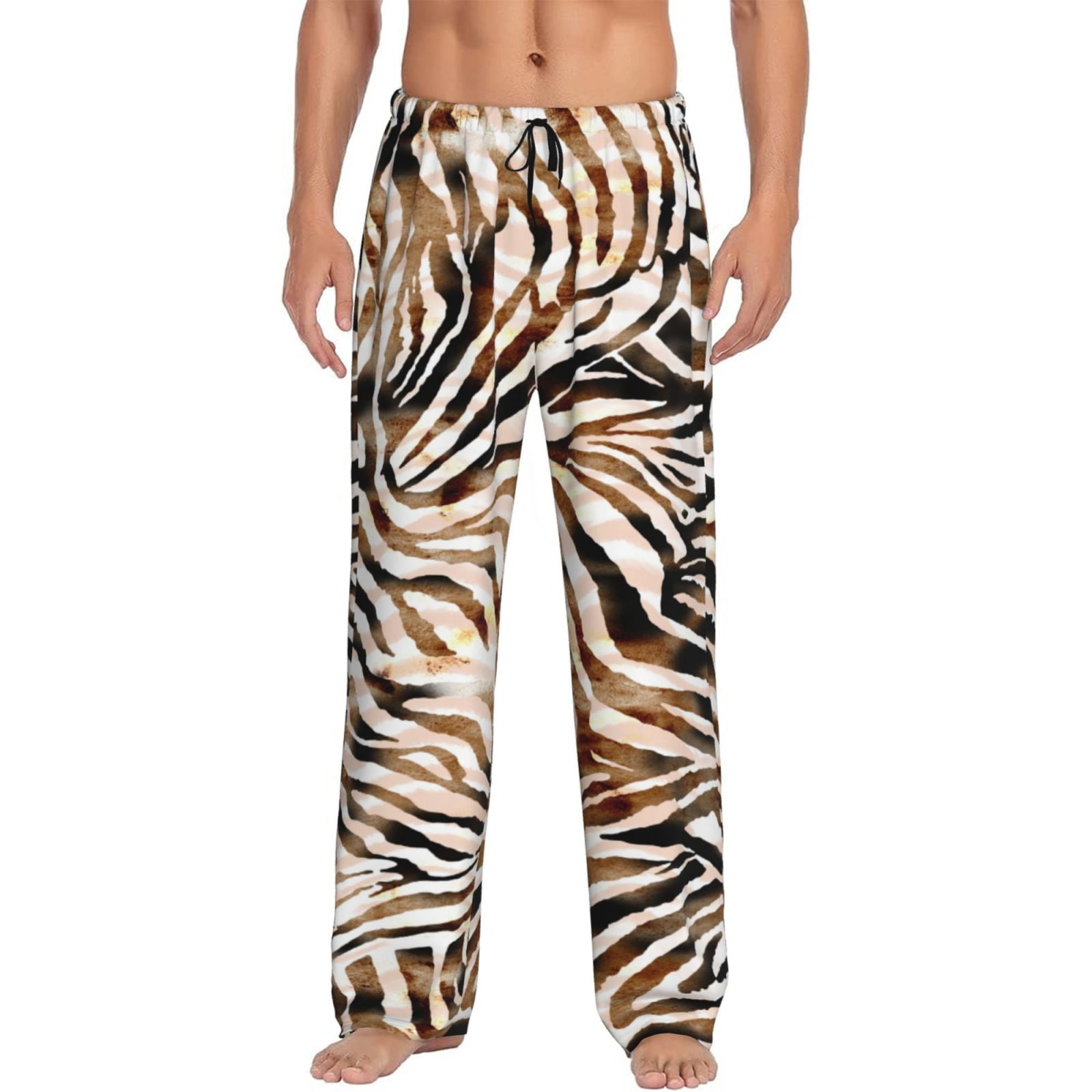 Saiise Watercolor Zebra Print Mens Pajama Pants for Men,Mens Lounge ...