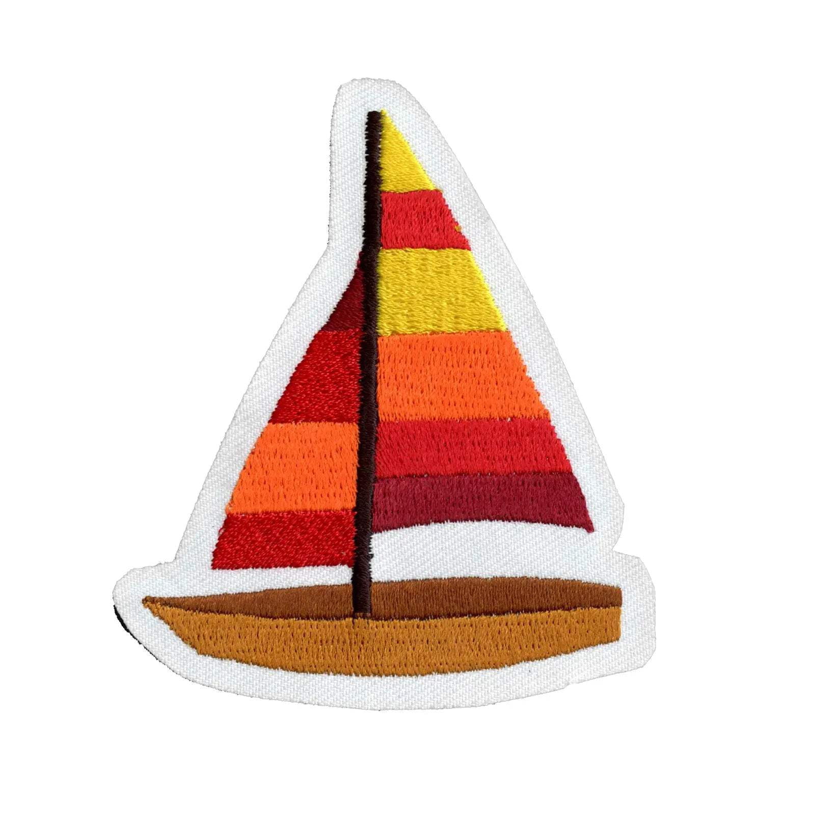 Sail Boat Emoji Embroidered Iron On Patch - Walmart.com