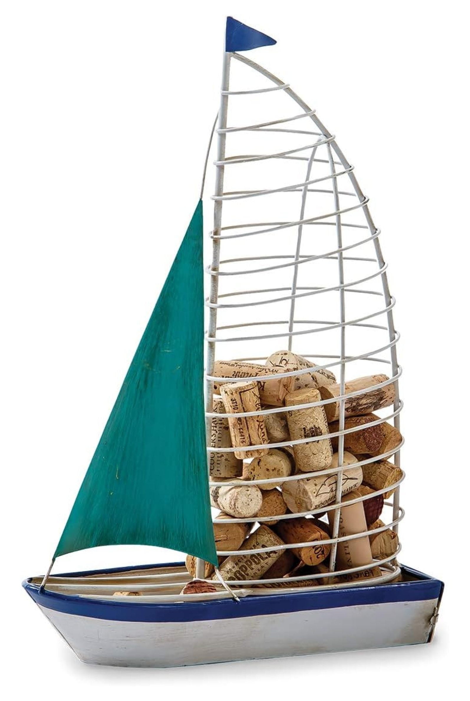 Sail Boat Shaped Cork Caddy Cork Holder Displays and Stores over 60 ...