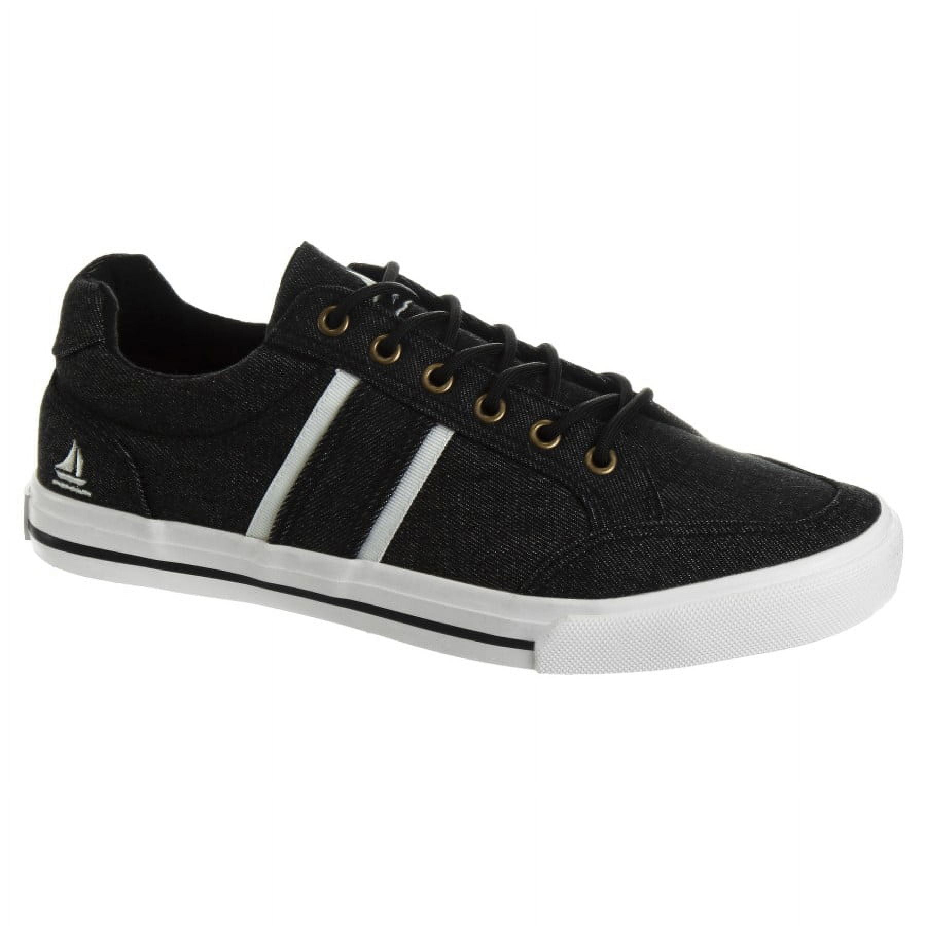 Sail CLAM Mens Canvas Sneakers - Black/White, 12 - Walmart.com