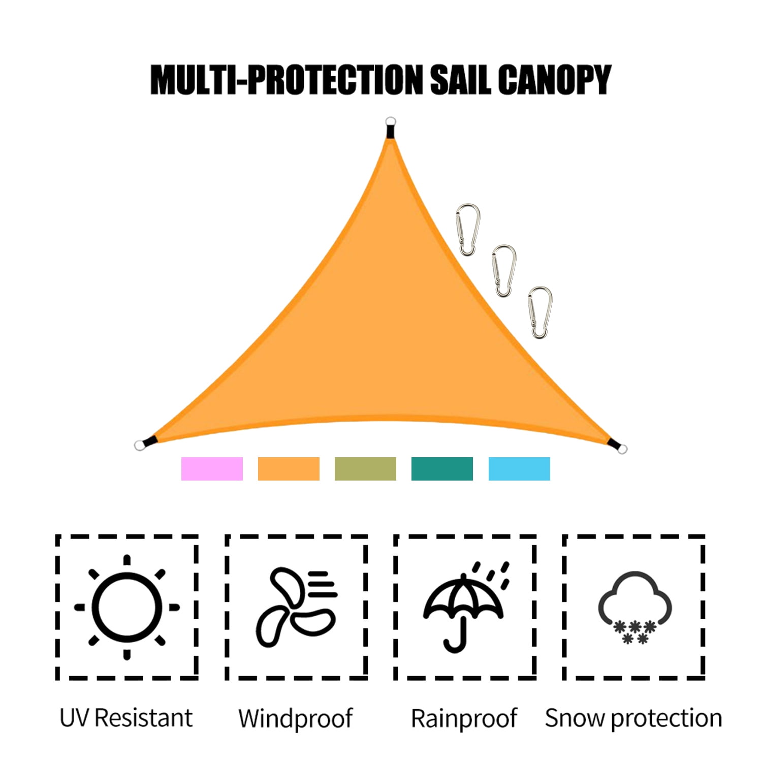 Sail Canopy,Rain Uv Resistant Sand Sun Shade Sail Heavy Duty 210t Sail ...