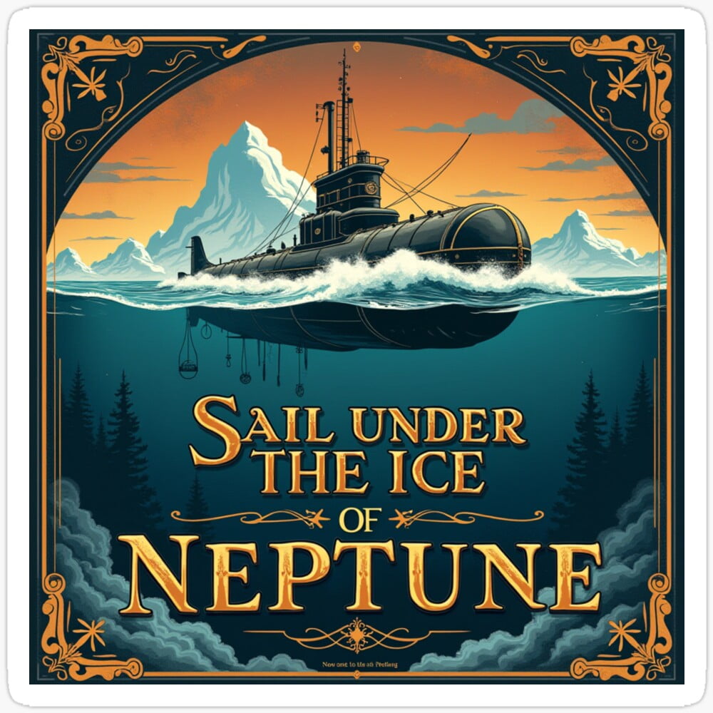 Sail Under The Ice Of Neptune Sticker Phone Decal Water Bottle Stickers ...